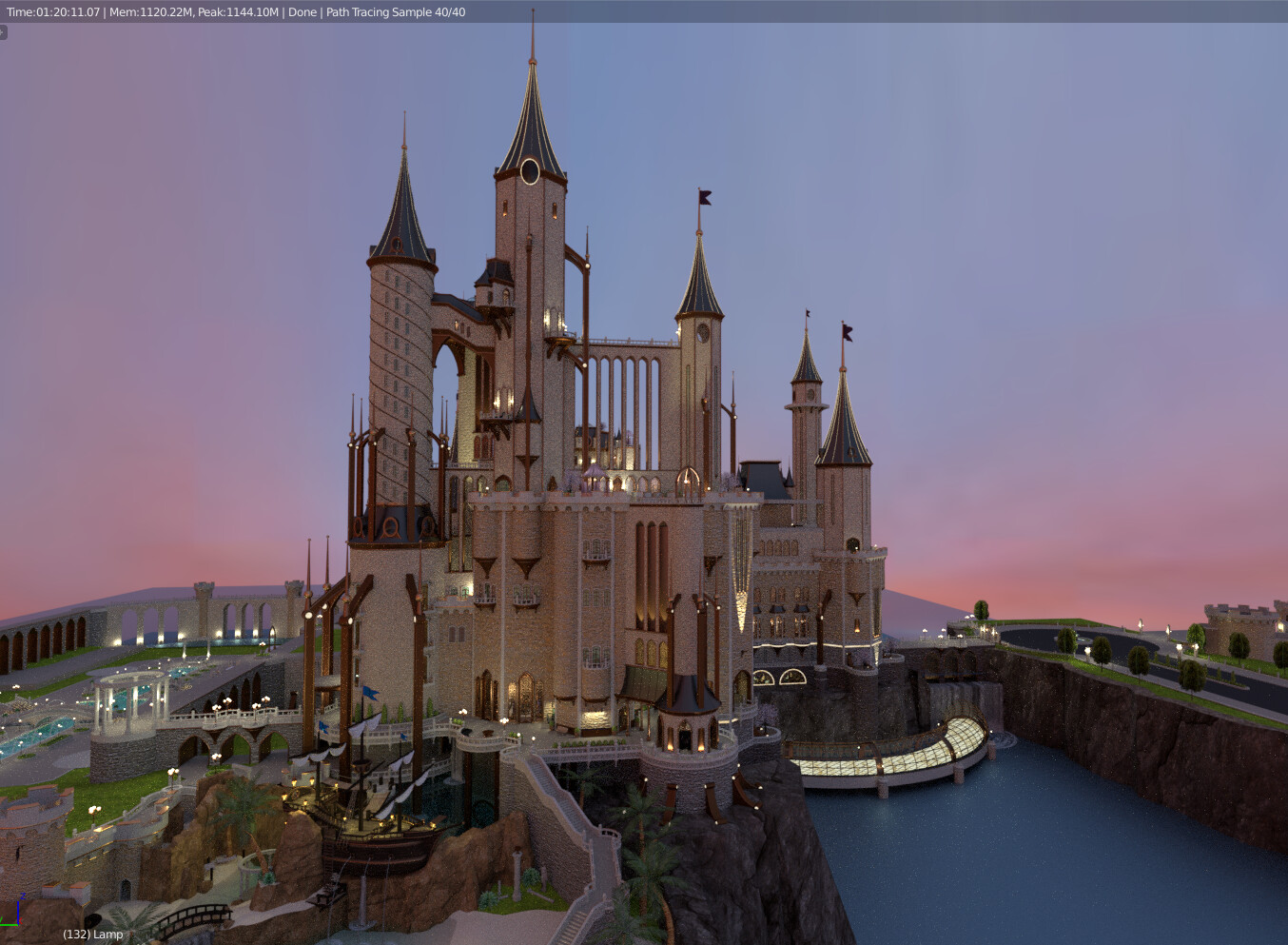 ArtStation - Castle Pool Side Exterior