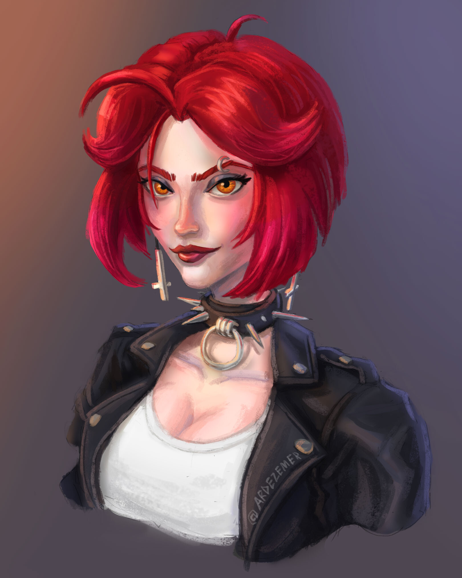 ArtStation - Style experiment - Rose Portrait