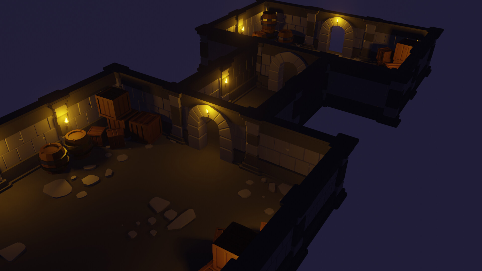 ArtStation - Low Poly Dungeon