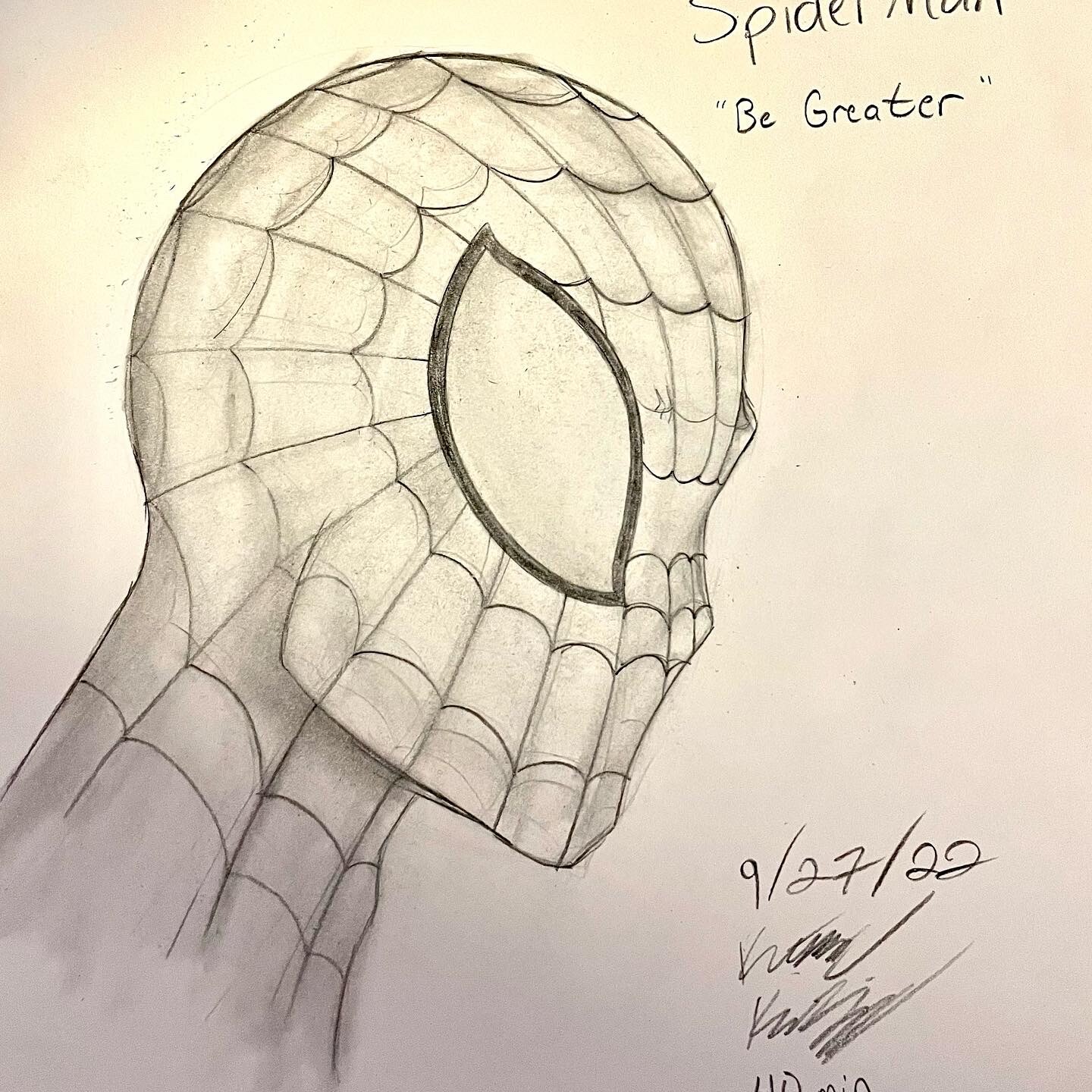 Spiderman Head Drawings
