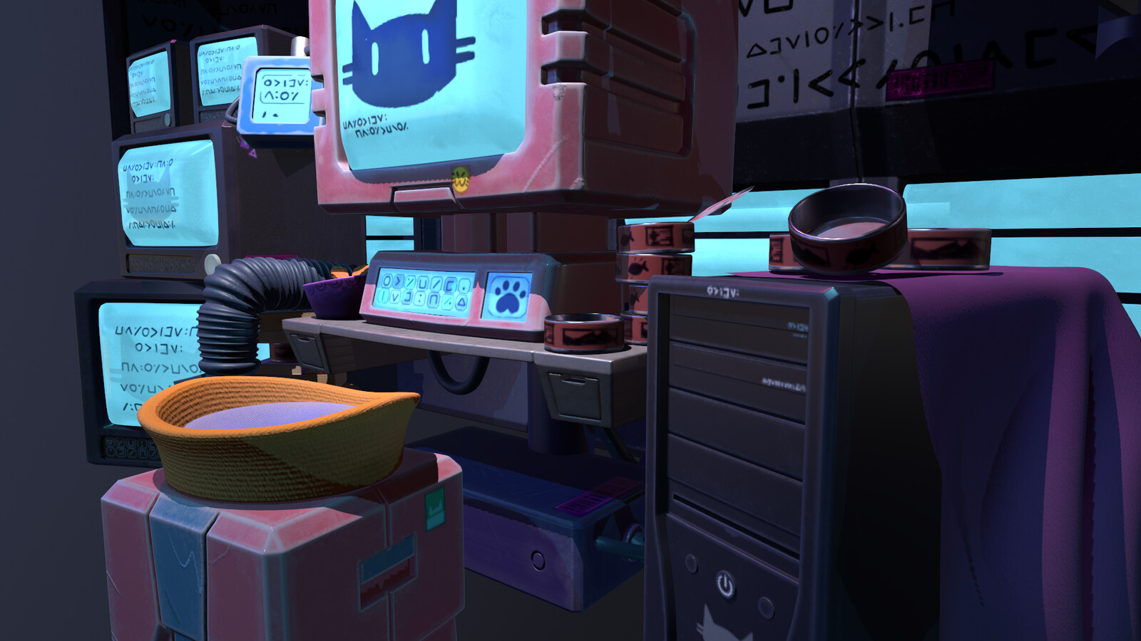 Andrea Lim - Sci-Fi Cat Computer High Resolution 3D Prop Modeling