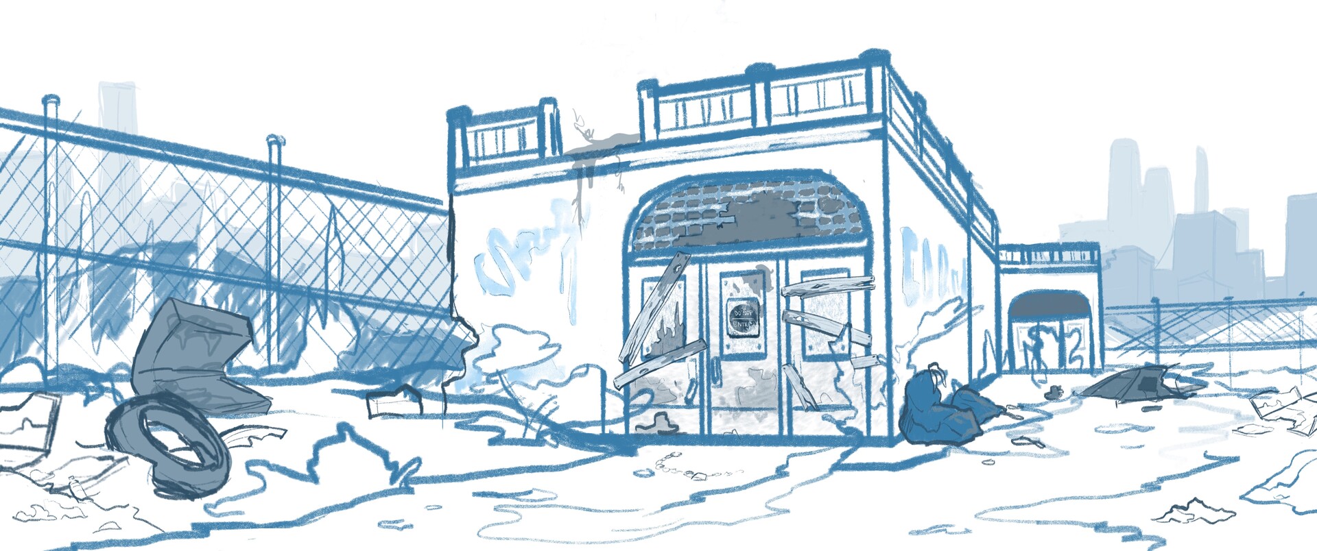 ArtStation - Abandoned Subway Station Entrance