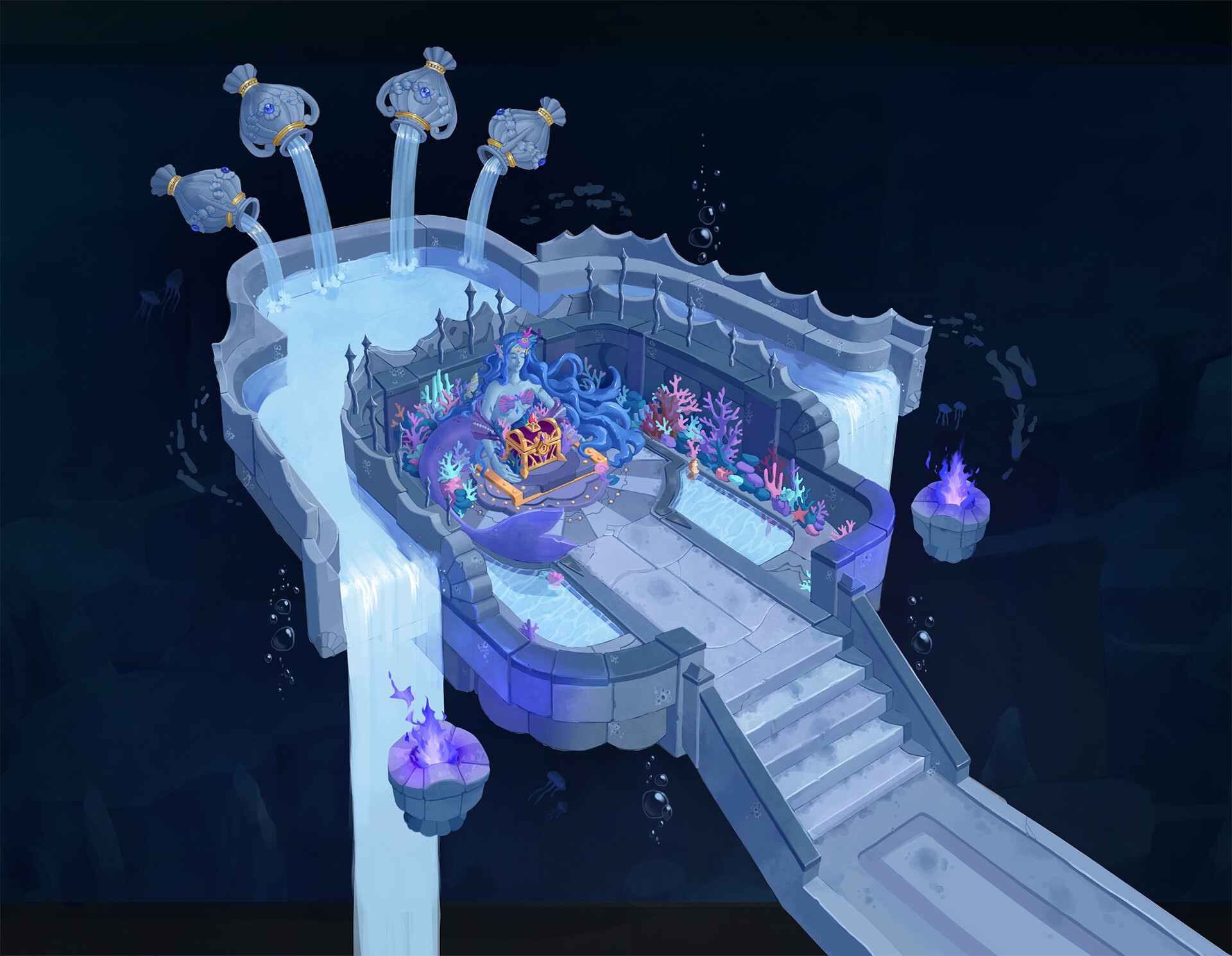 ArtStation - mermaid dungeon
