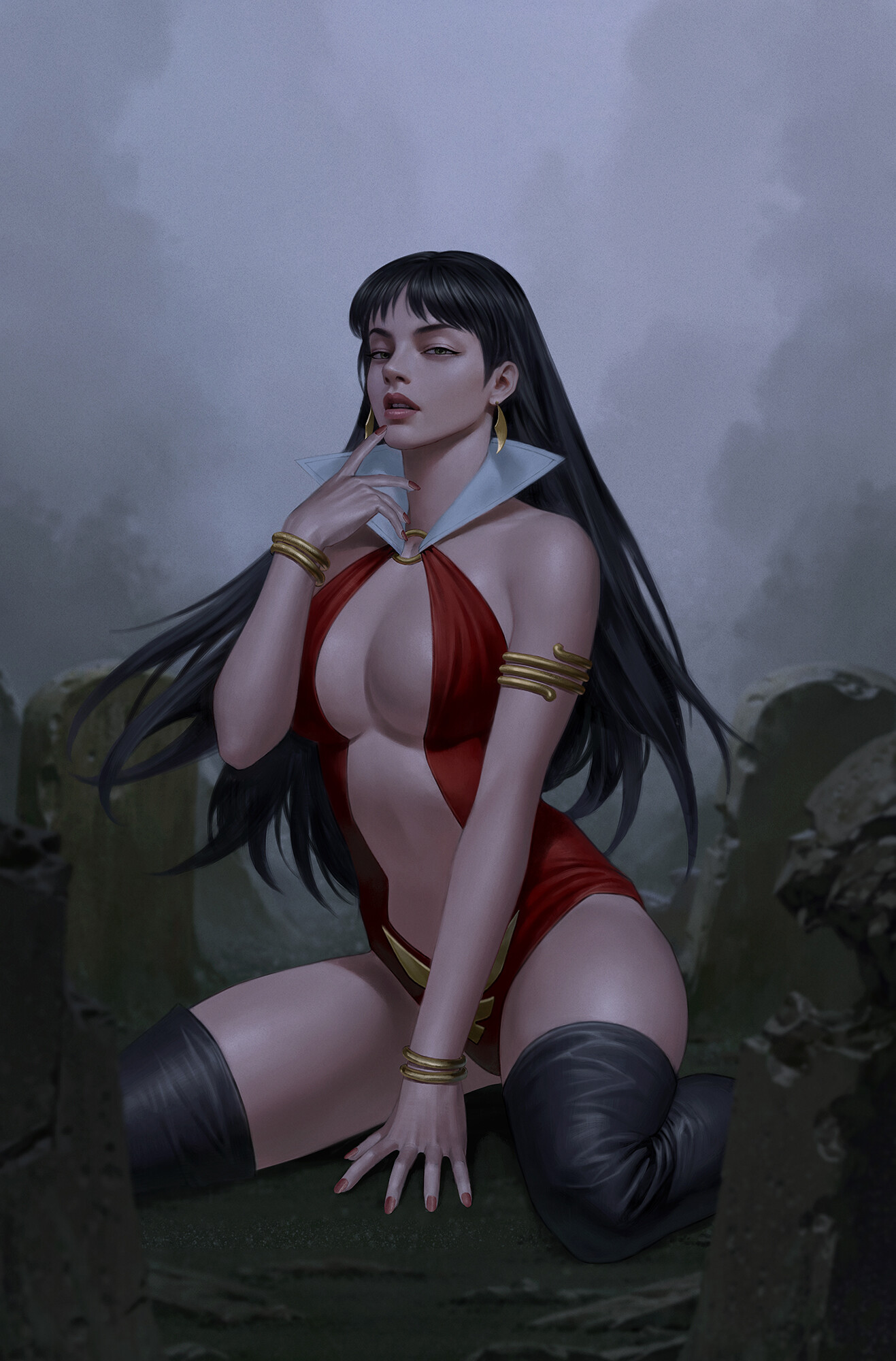 ArtStation - Vampirella Strikes #8 Cover work