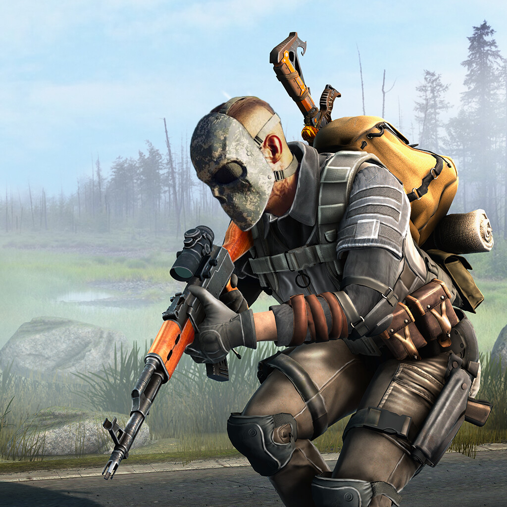 ArtStation - Commando Shooting Icon