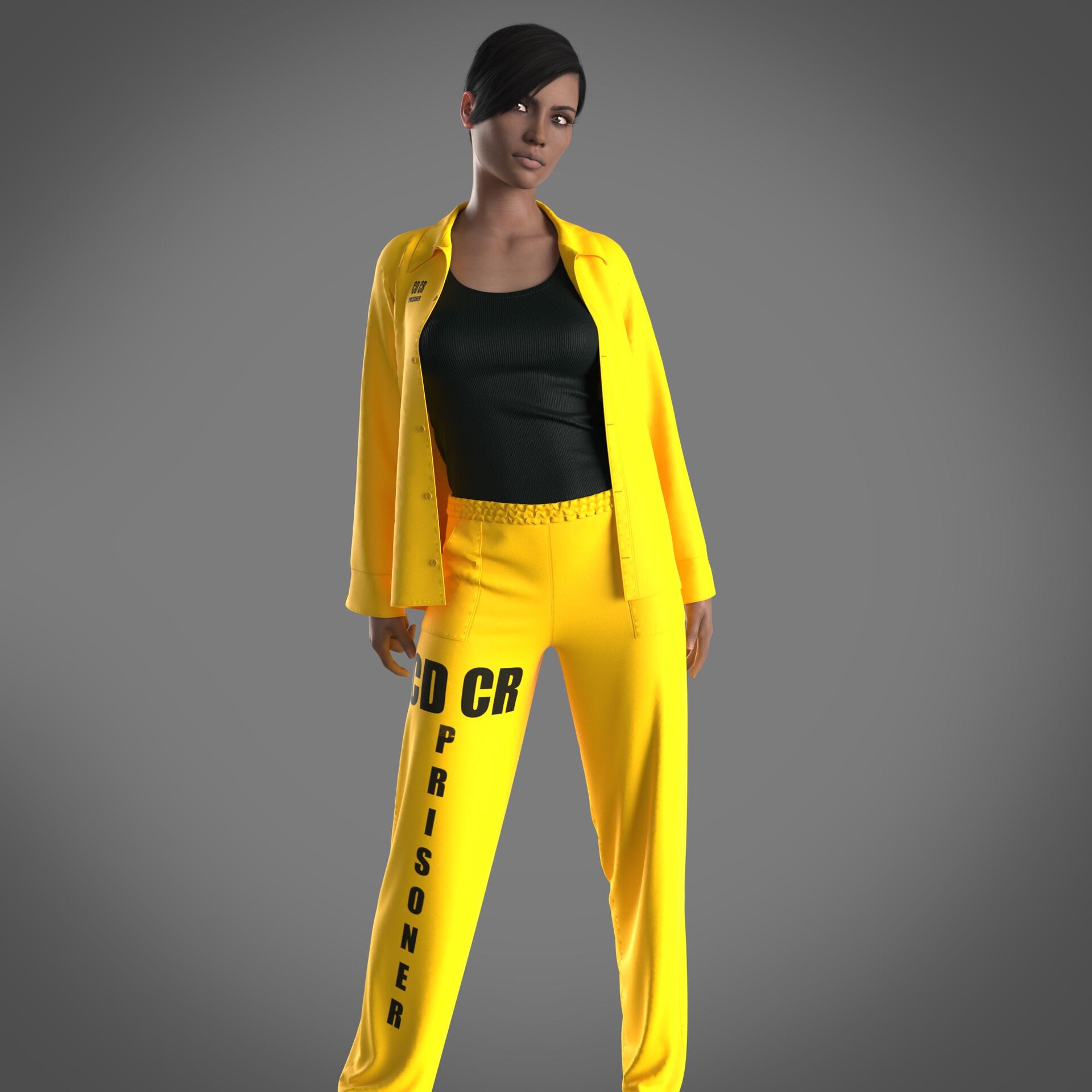 ArtStation - Prison Women Uniforms