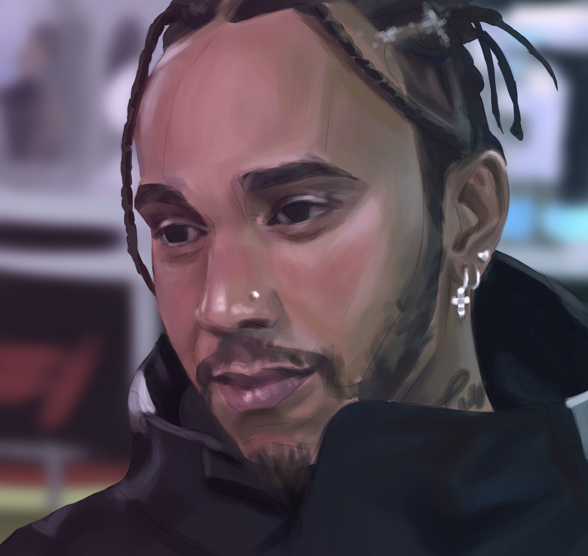 ArtStation - Quick paint of Lewis Hamilton
