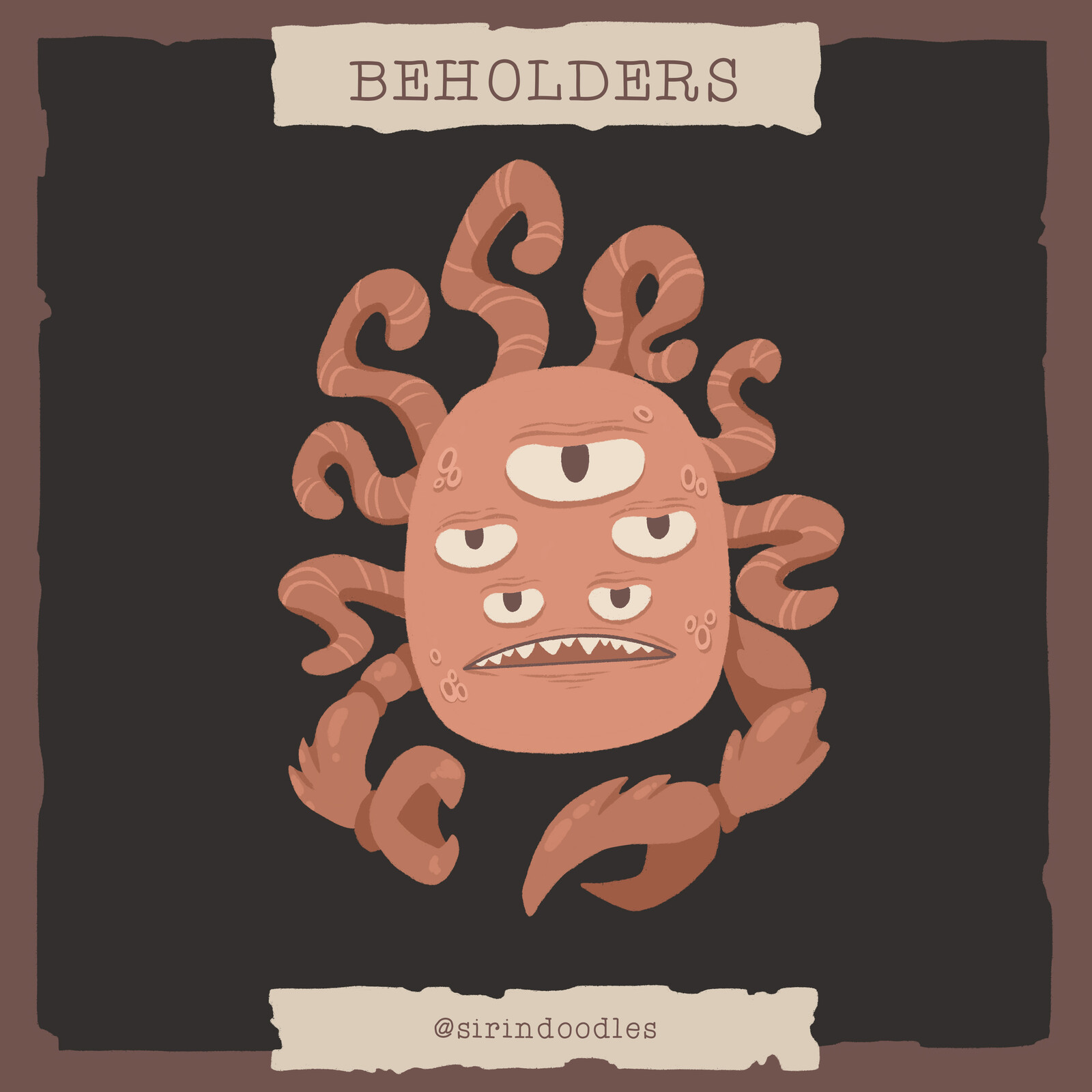 Sirin Doodles - D&D Beholders - Board Game Characters