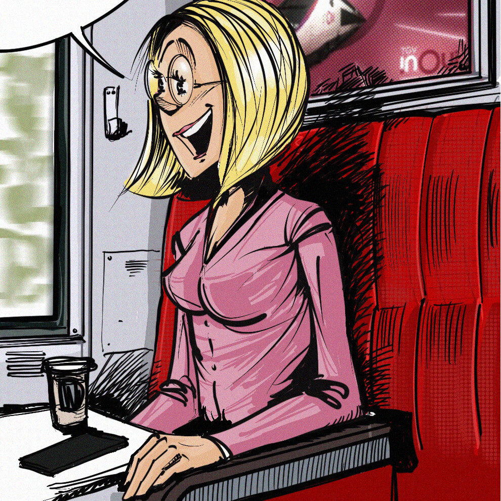 ArtStation - Kate on a train. Character study.