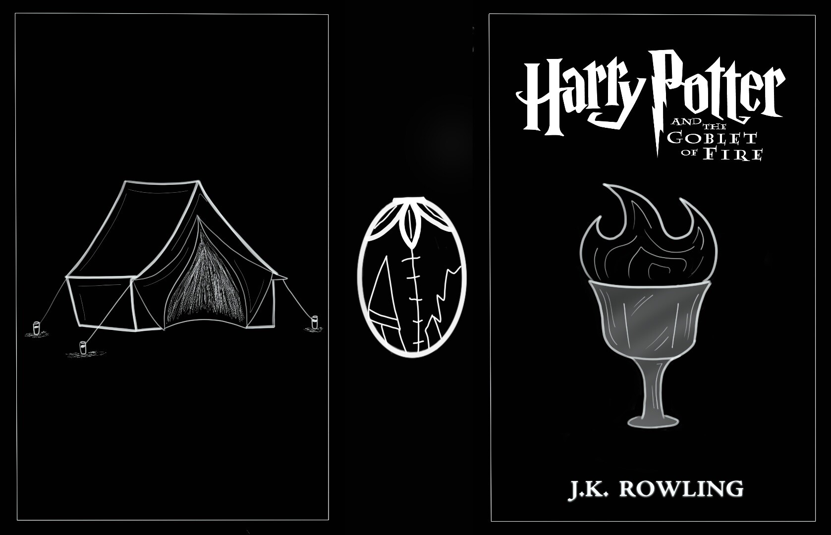how to draw harry potter and the deathly hallows book cover
