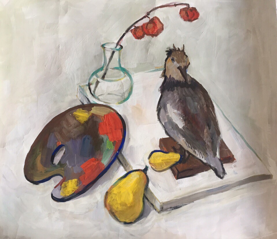 ArtStation - Old traditional art works from school