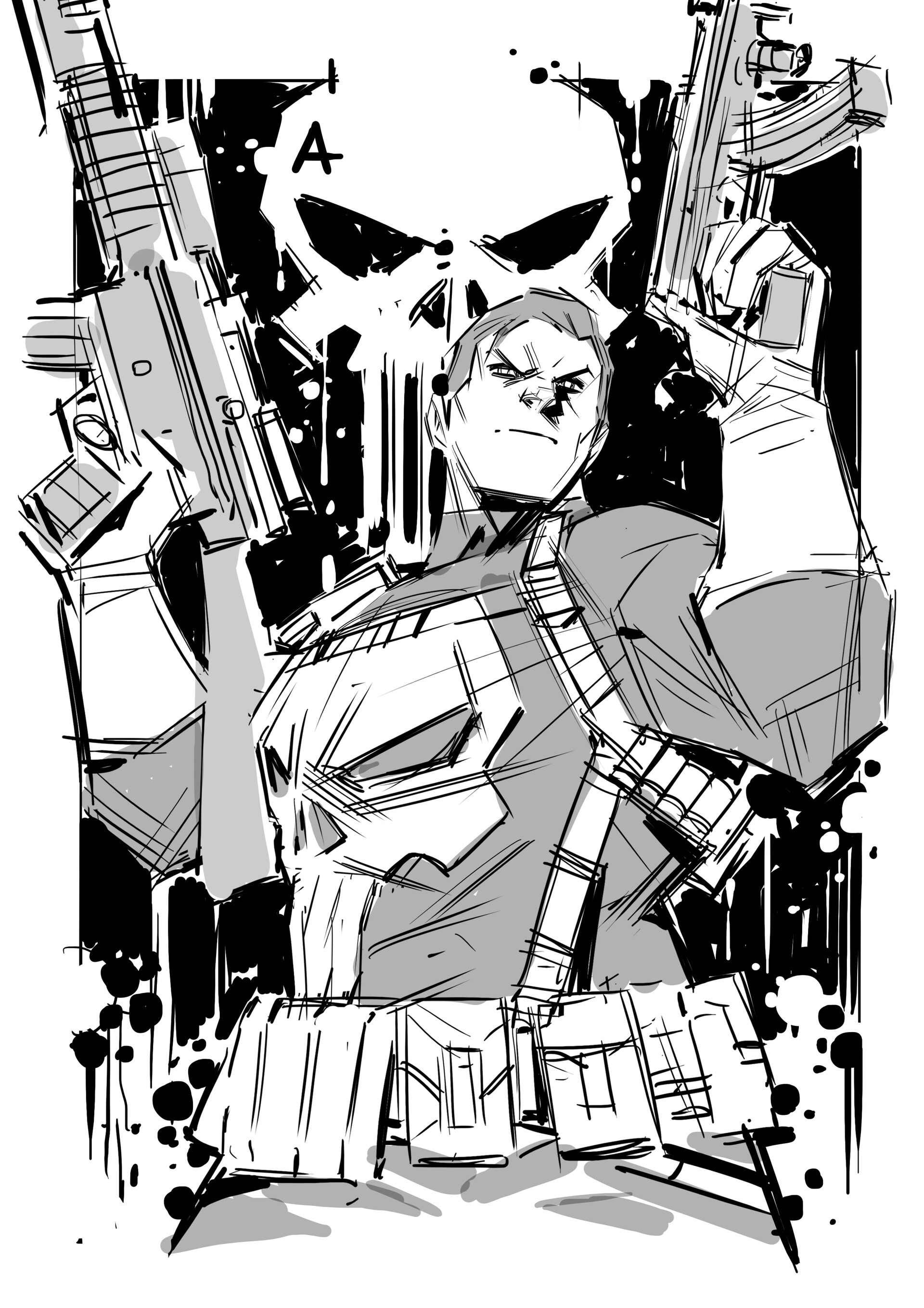 punisher coloring page