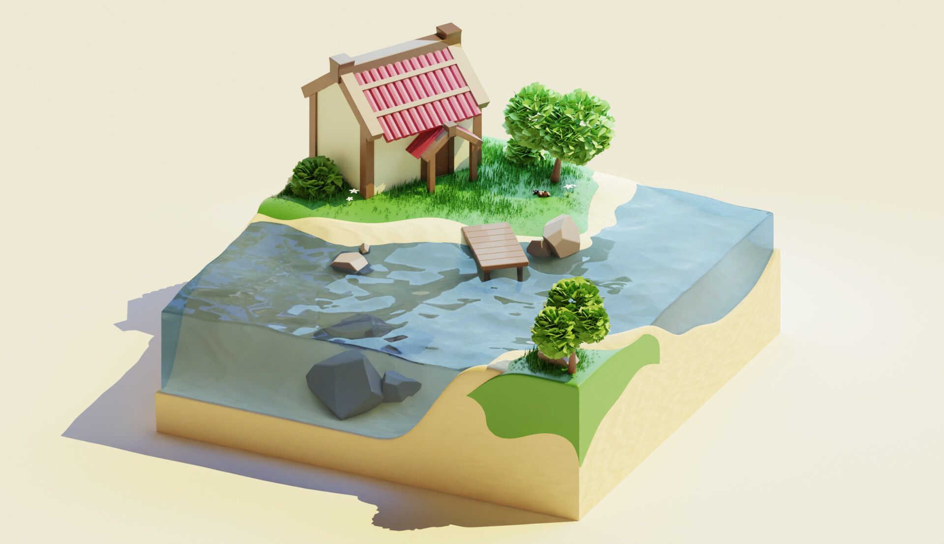 ArtStation - The first models in Blender