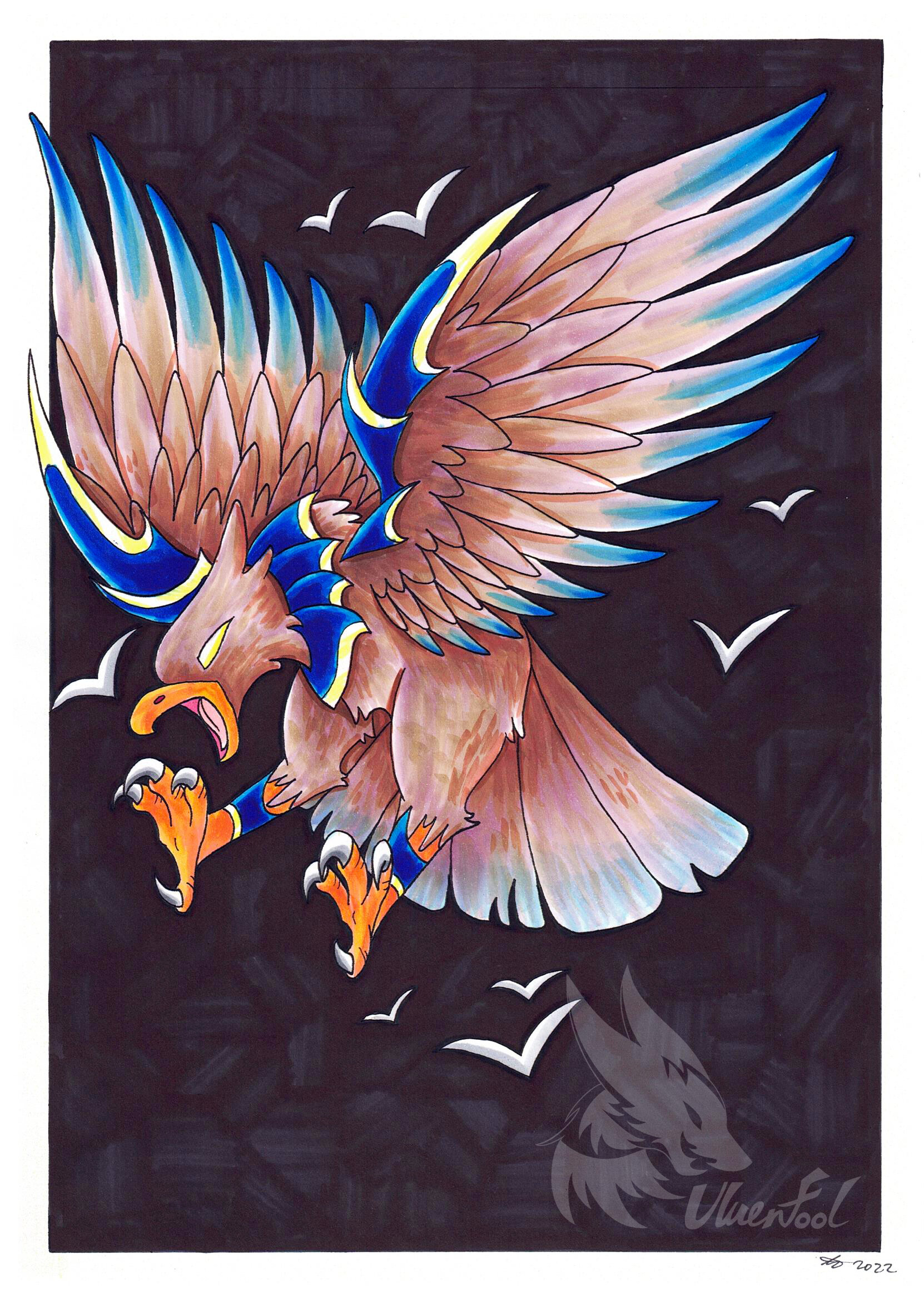 ArtStation - Inktober 11 | Battle Eagle