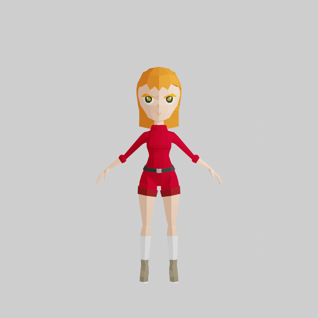 Onurcan Mızrak - Low Poly Girl Variations and Animations