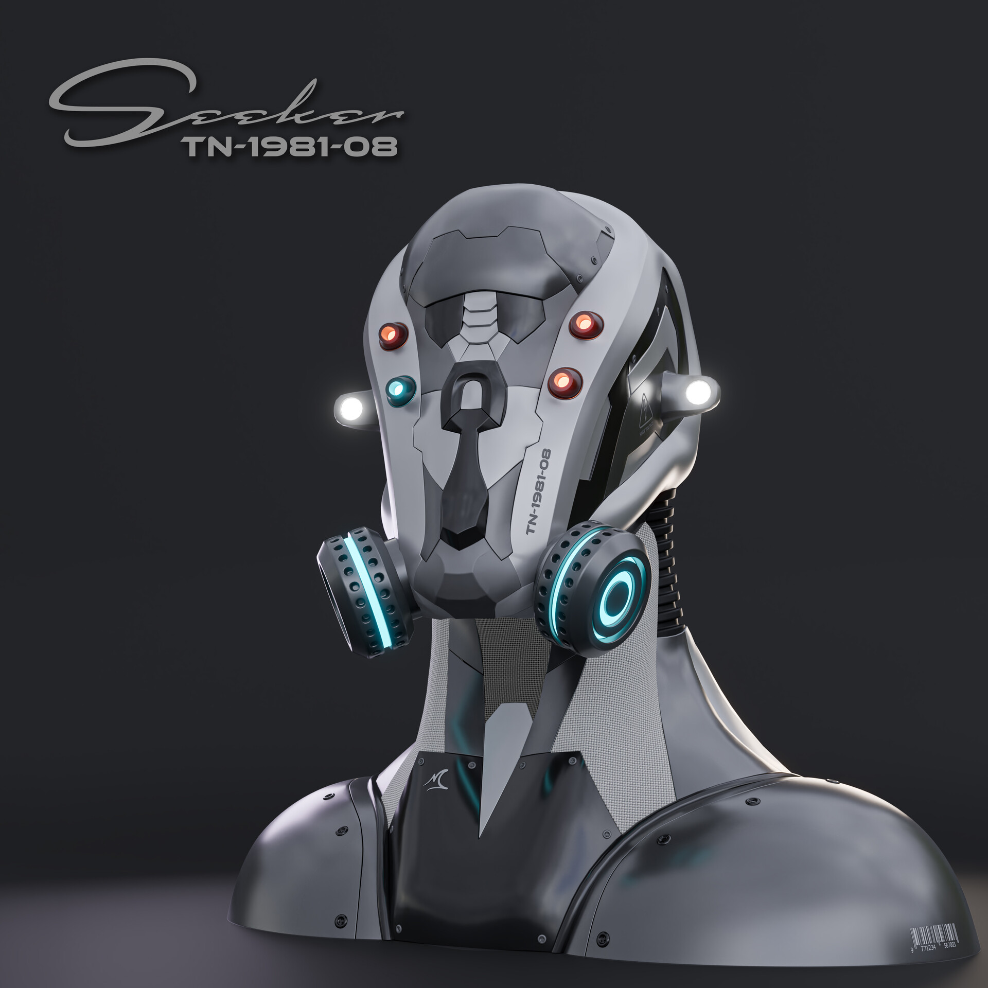 Macon Campbell - The Seeker - Robot Head Concept Model