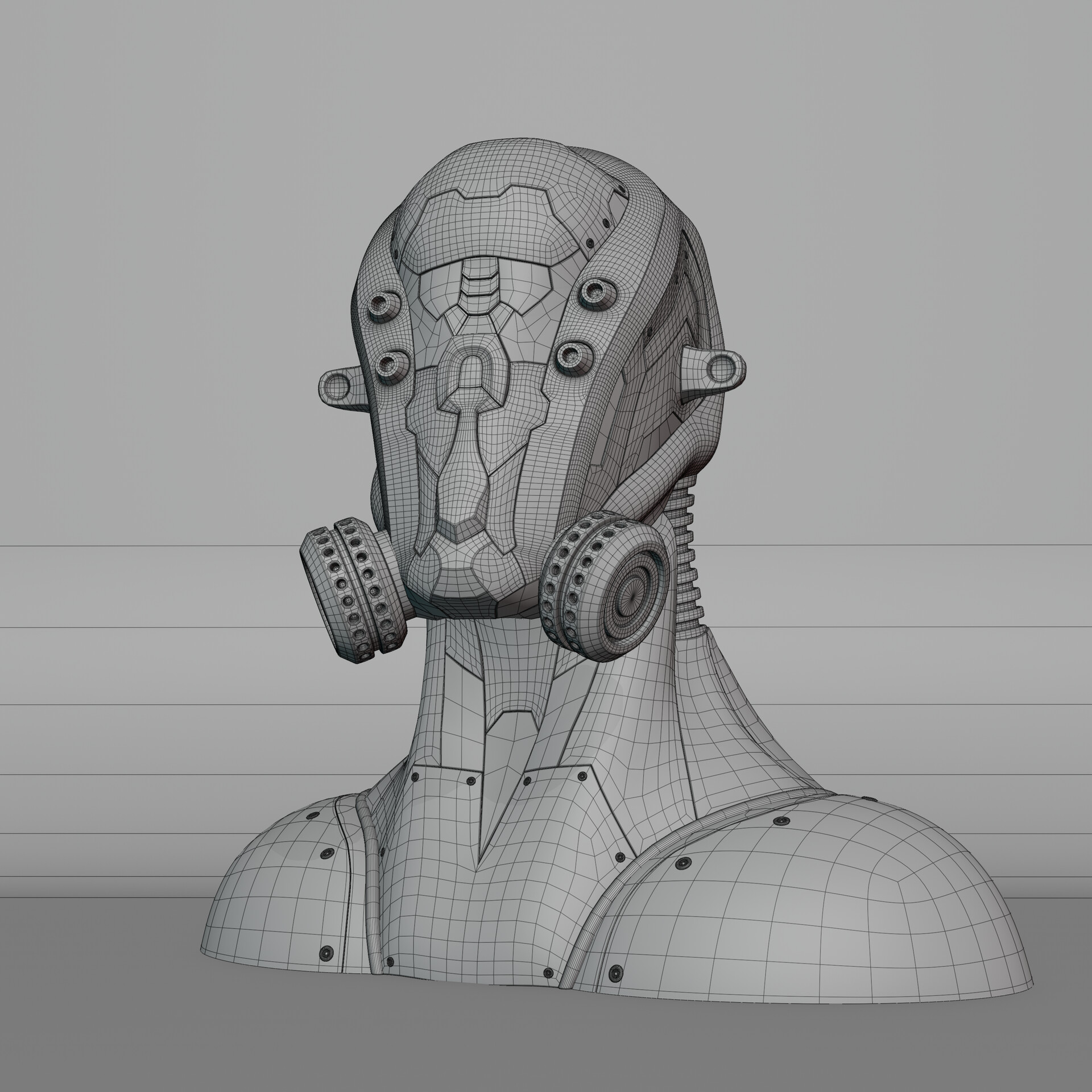 Macon Campbell - The Seeker - Robot Head Concept Model