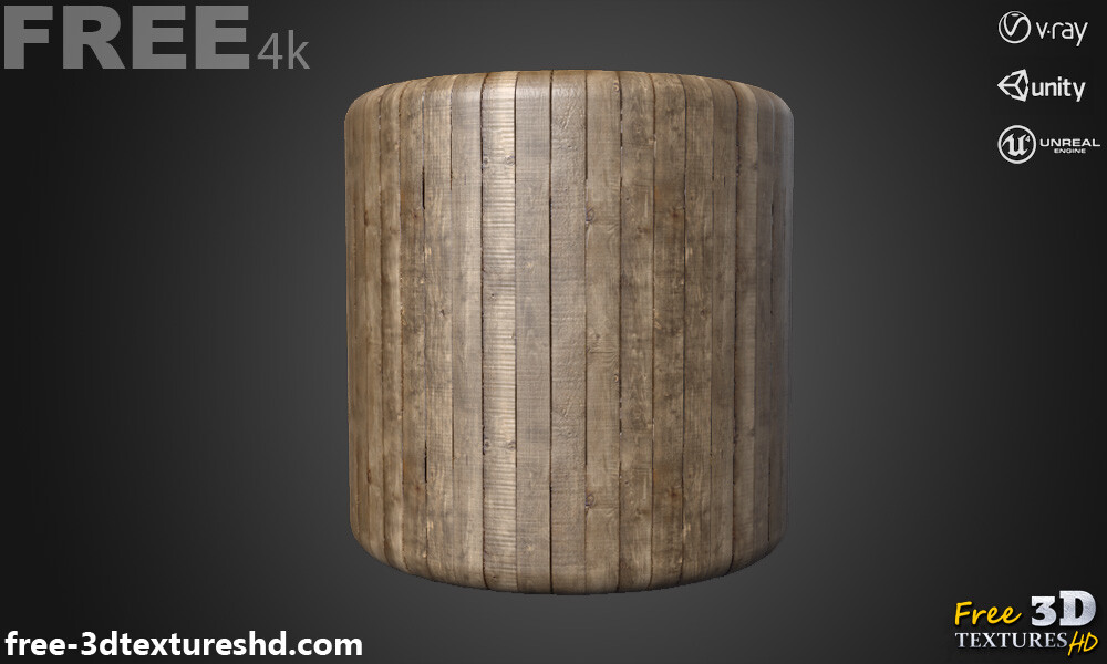 PBR Textures Free Download - Dark Brown Pine Wood Planks 3d Texture PBR ...
