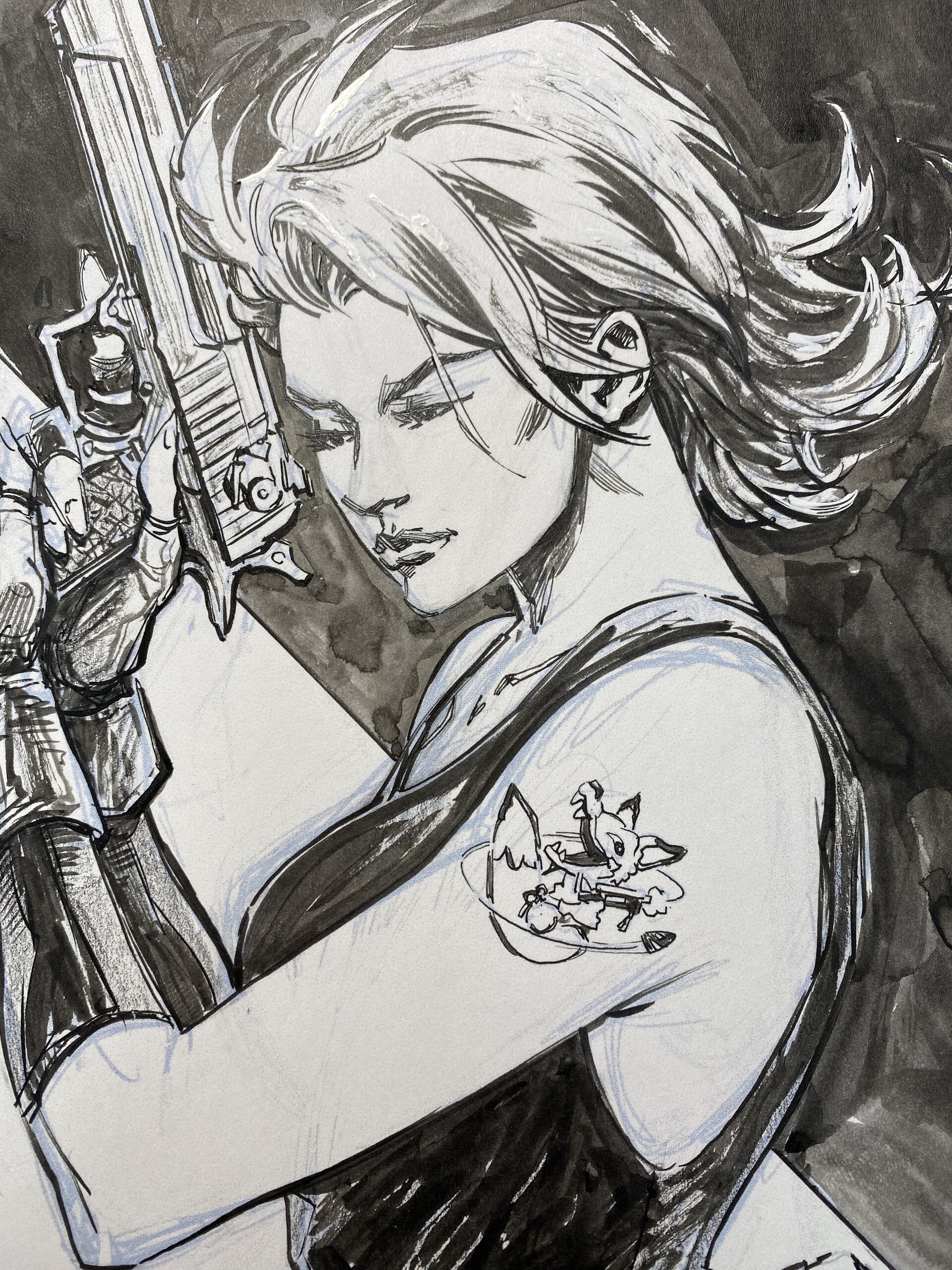 ArtStation - Inktober 2022 11 : Eagle : Meryl Silverburgh MGS1