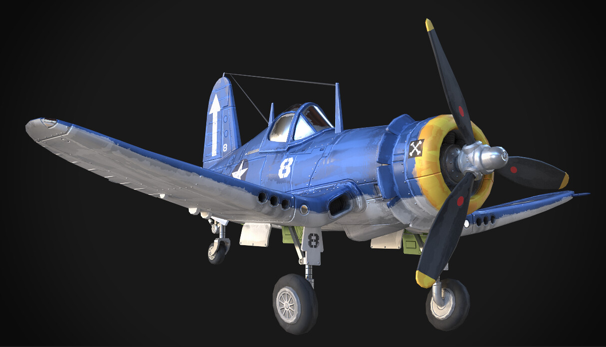 ArtStation - Stylized F4U Corsair
