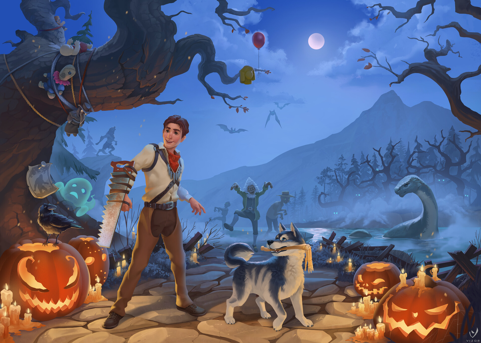 ArtStation - Halloween 2022 preloader at Klondike game