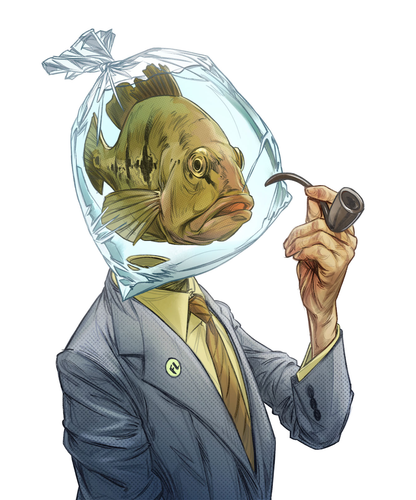 ArtStation - Intellectual Fish head