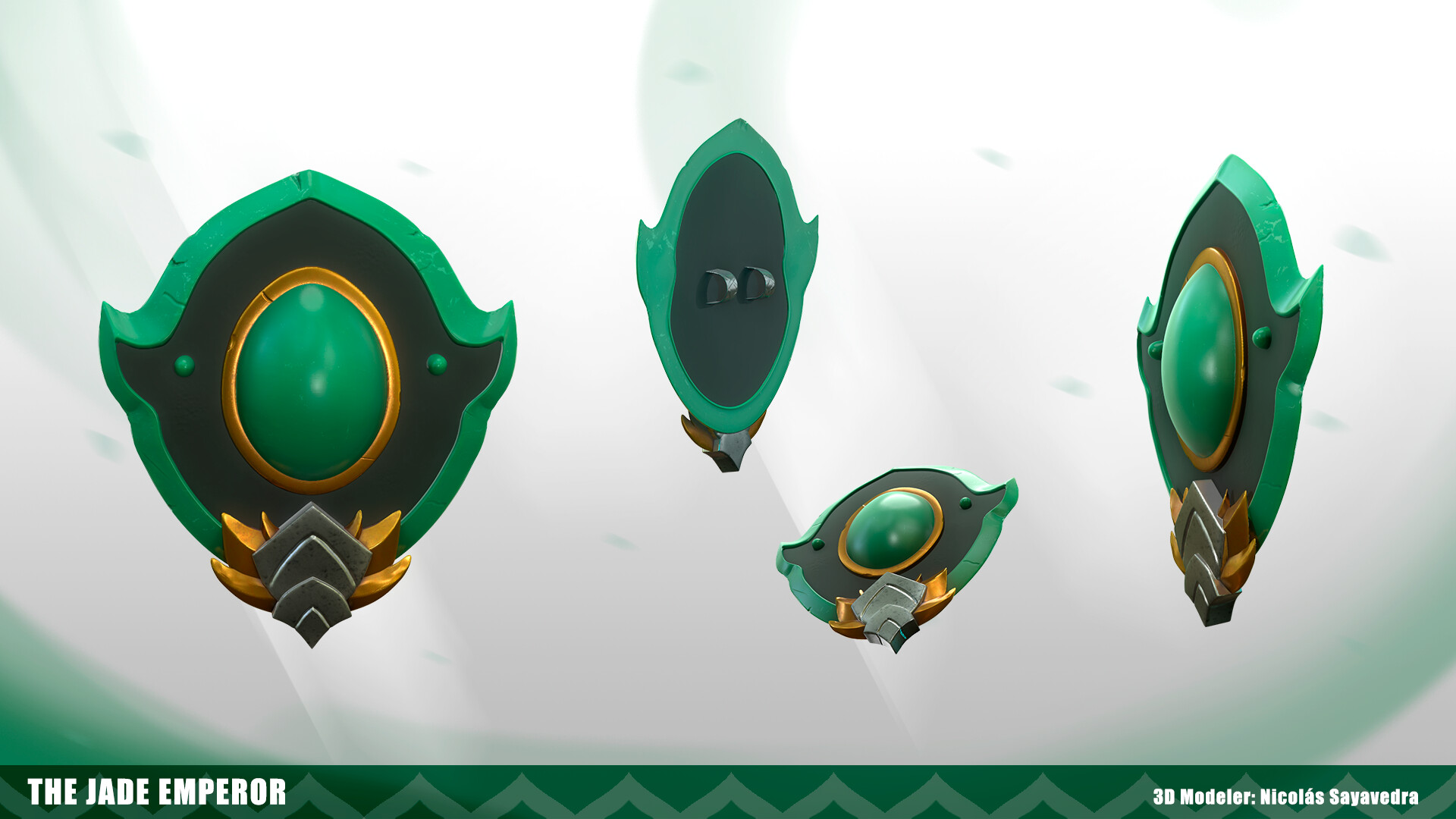 ArtStation - The Jade Emperor Shield & Sword Props