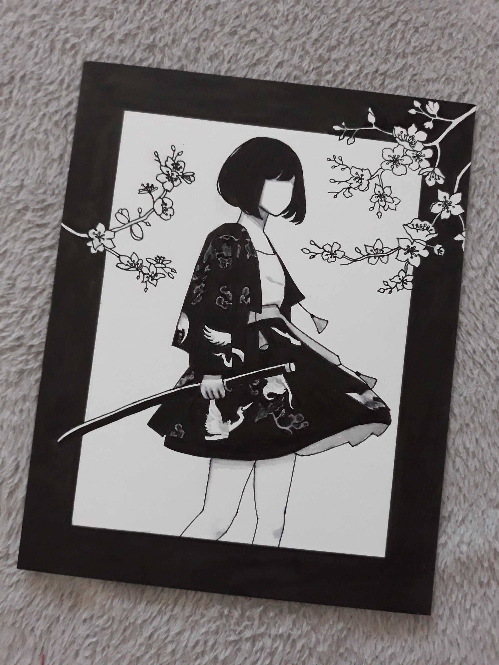 ArtStation - Japanese girl with ink