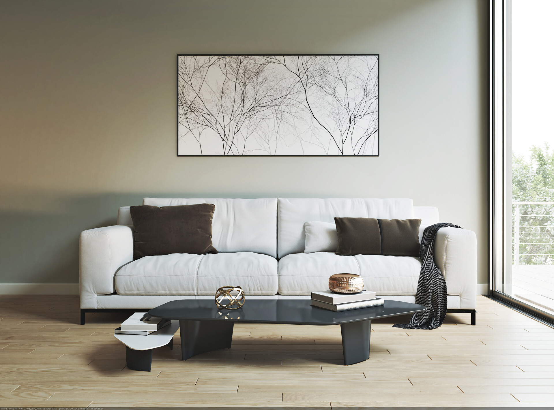 ArtStation - 3D rendering of an living room