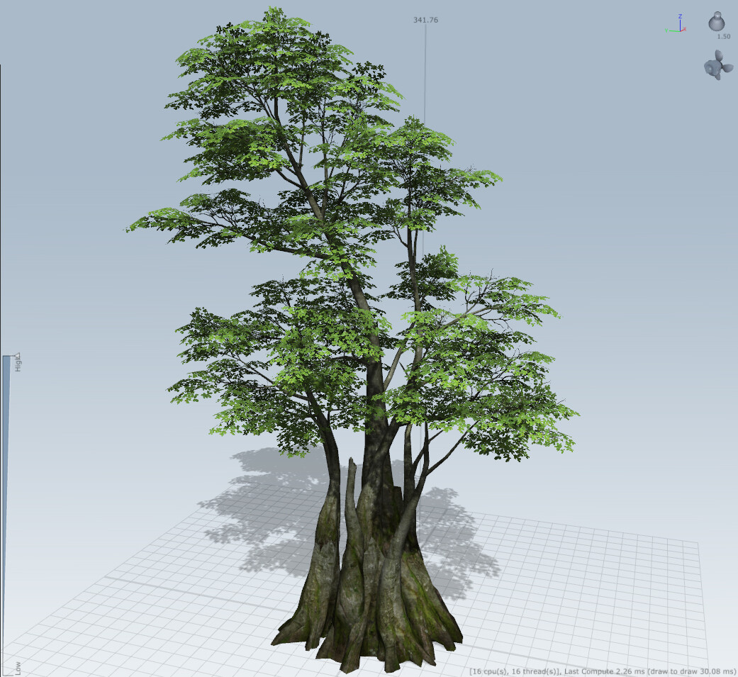 ArtStation - Game - Natural Environment - Tree (SpeedTree)Game ...