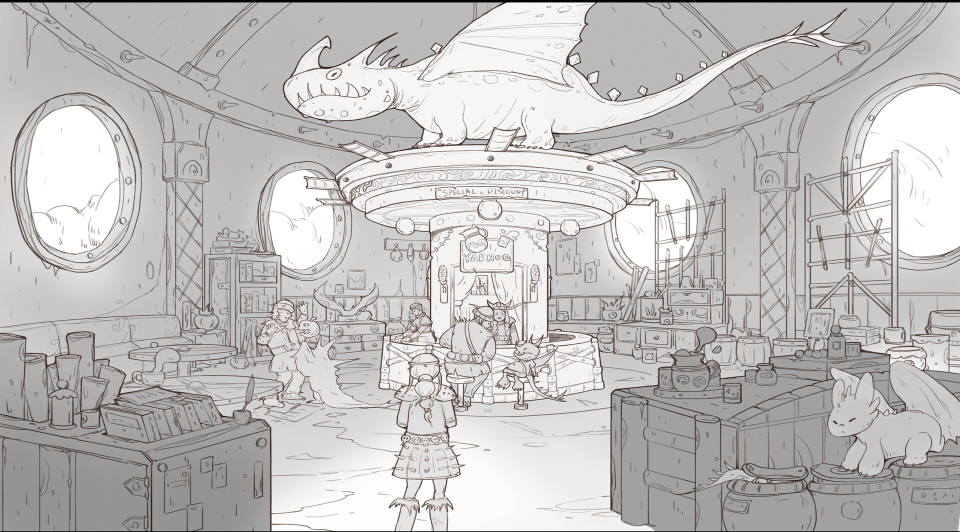 ArtStation - “ How to train your dragon" Theme Park Design