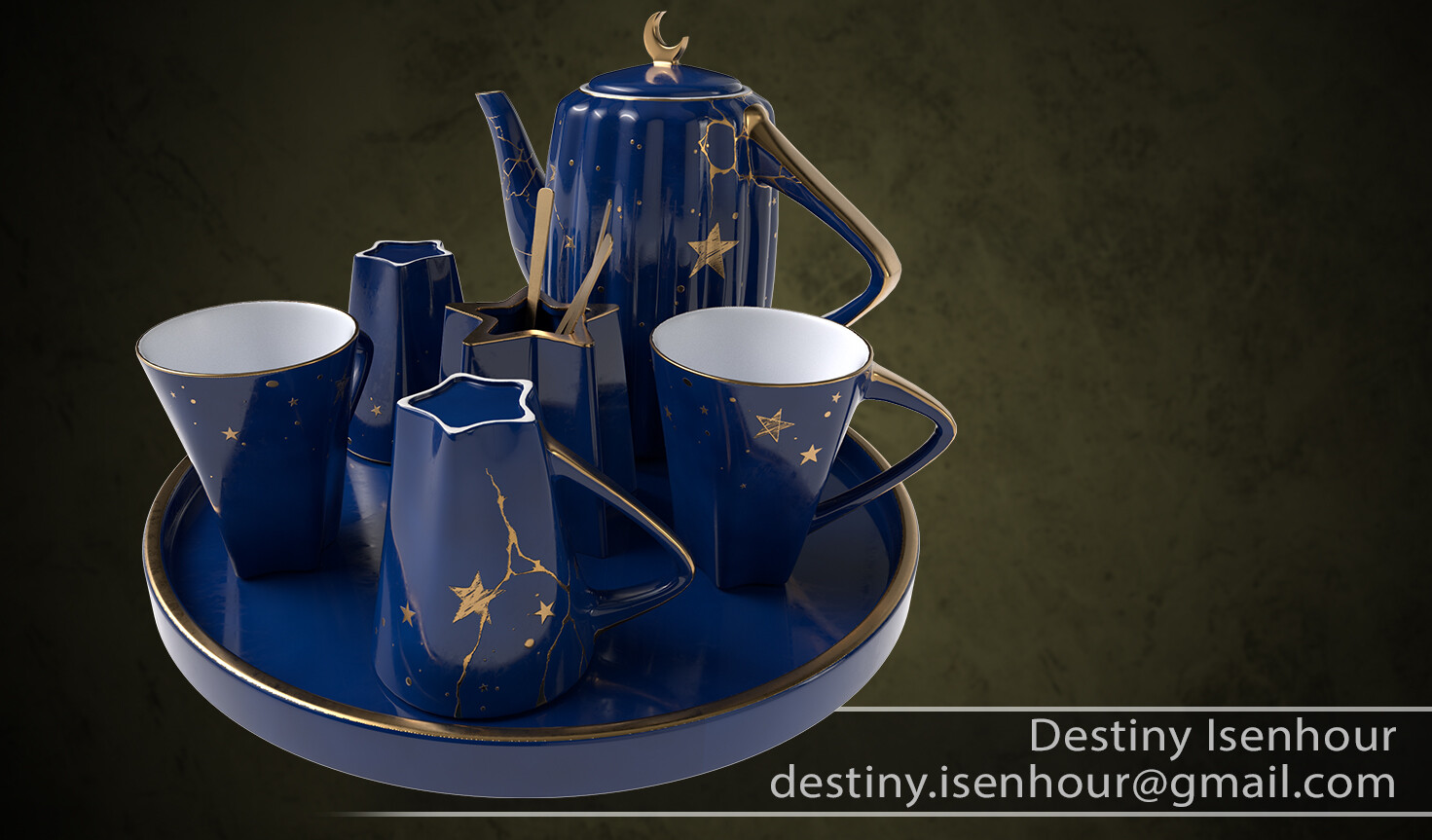 ArtStation - Starry Night Tea Set