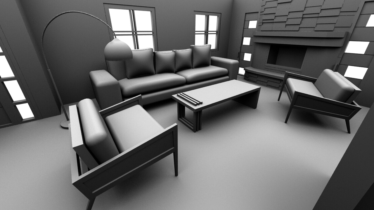 ArtStation - 3D Model Living room