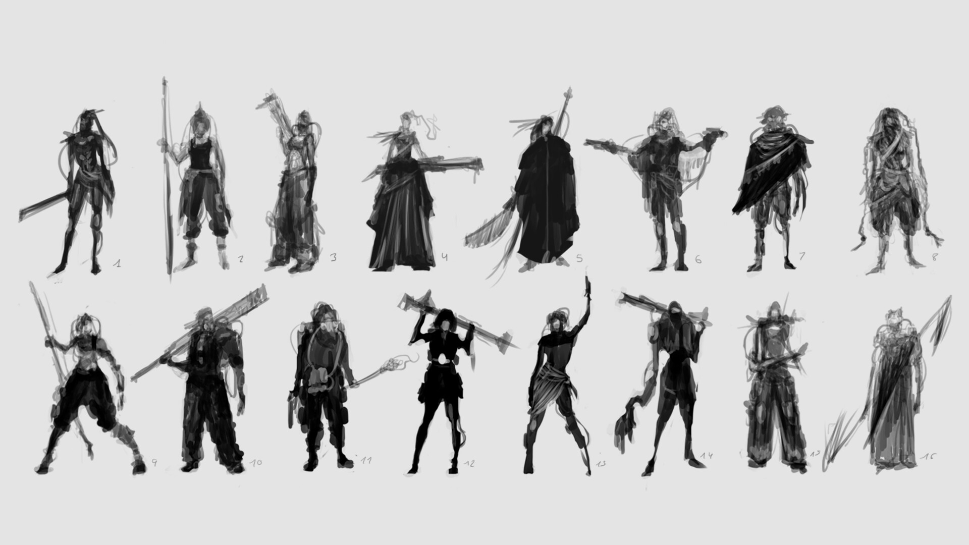 ArtStation - Syra silhouette variations