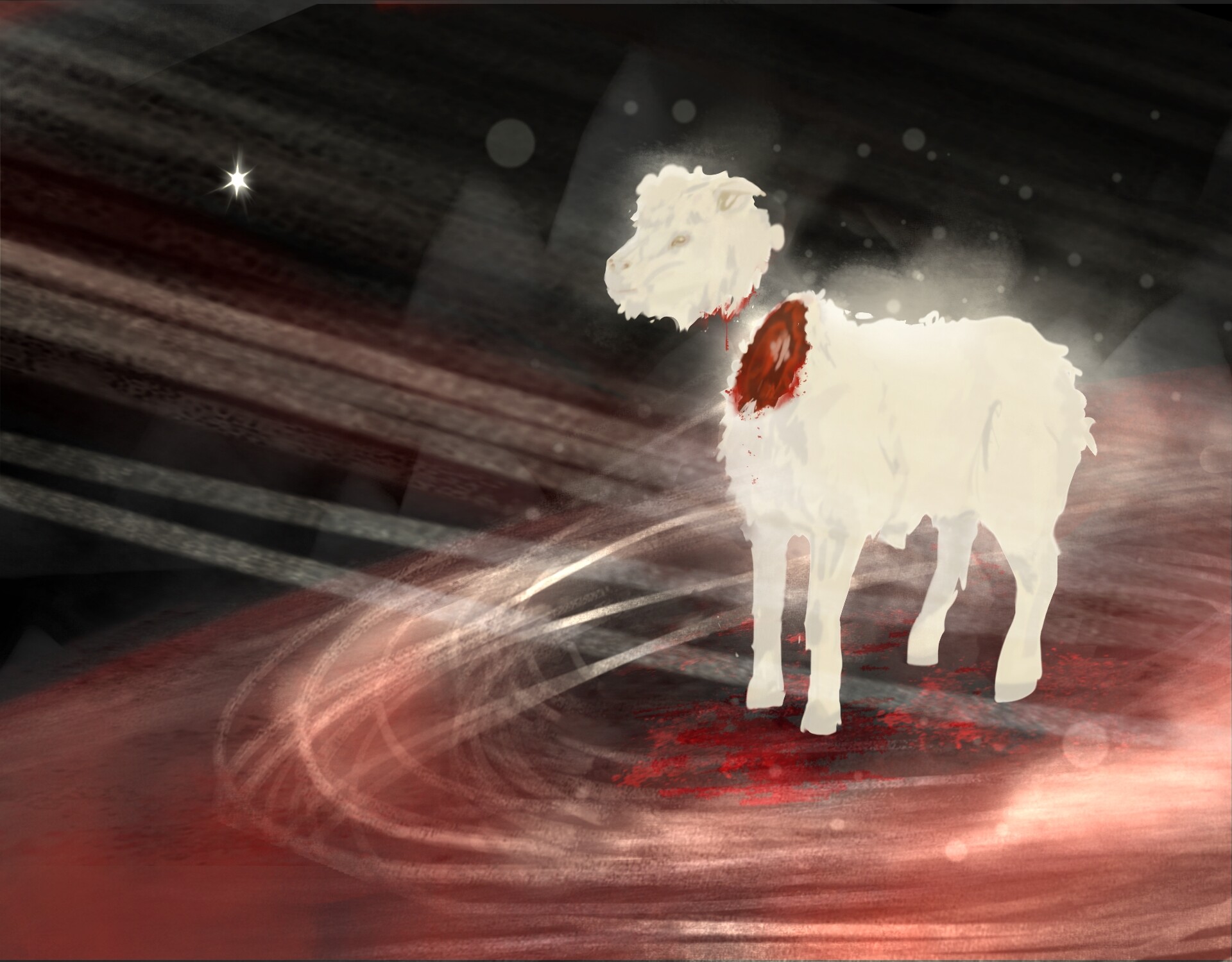 ArtStation - Dead sheep go to outer space to gaze at stars and create whirling winds of wool.