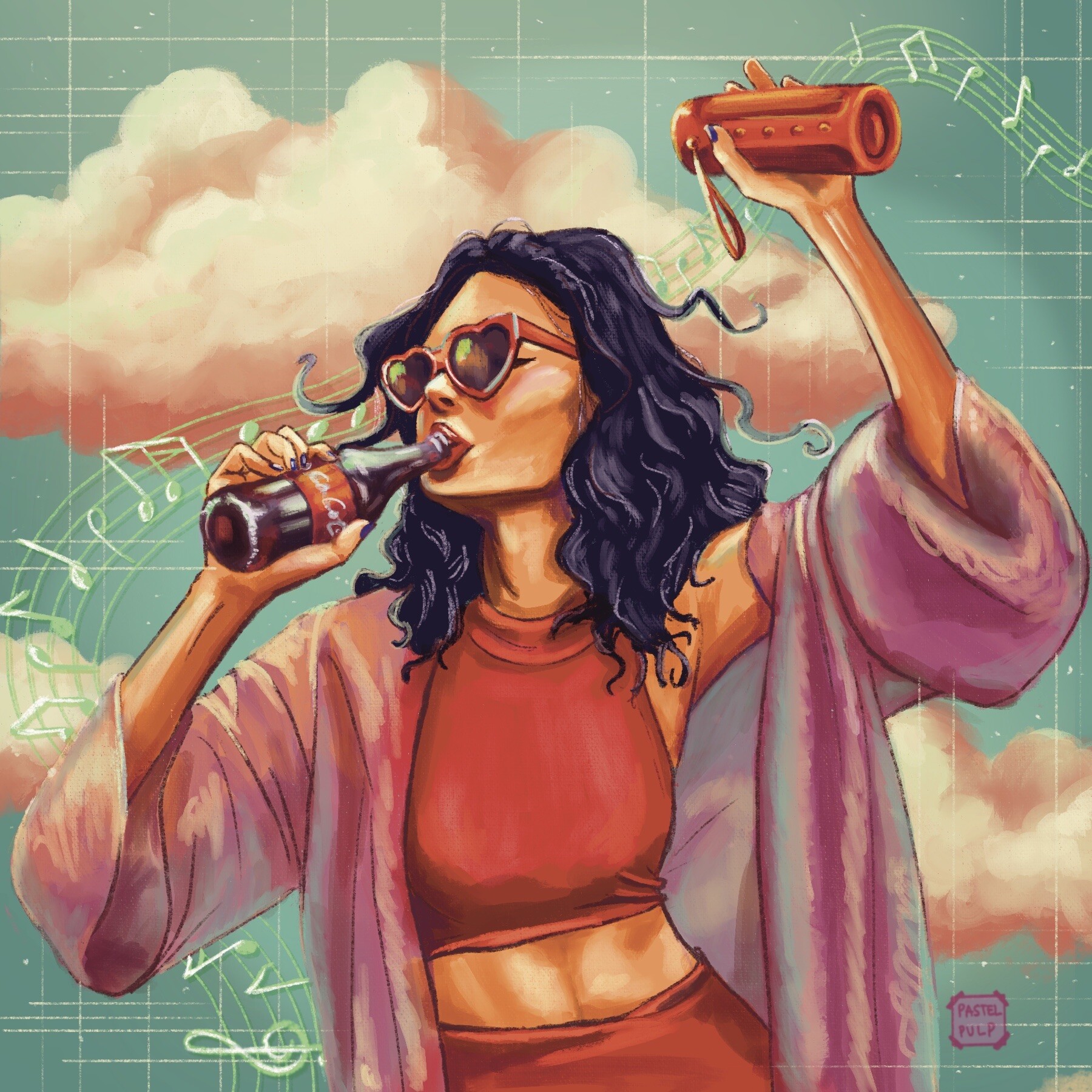 ArtStation - Vibin’ with the music