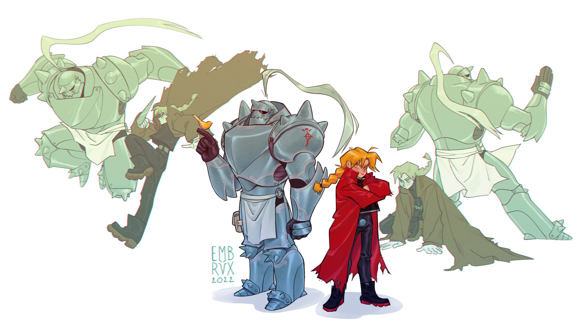 ArtStation - Elric Brothers character sheet (fanart)