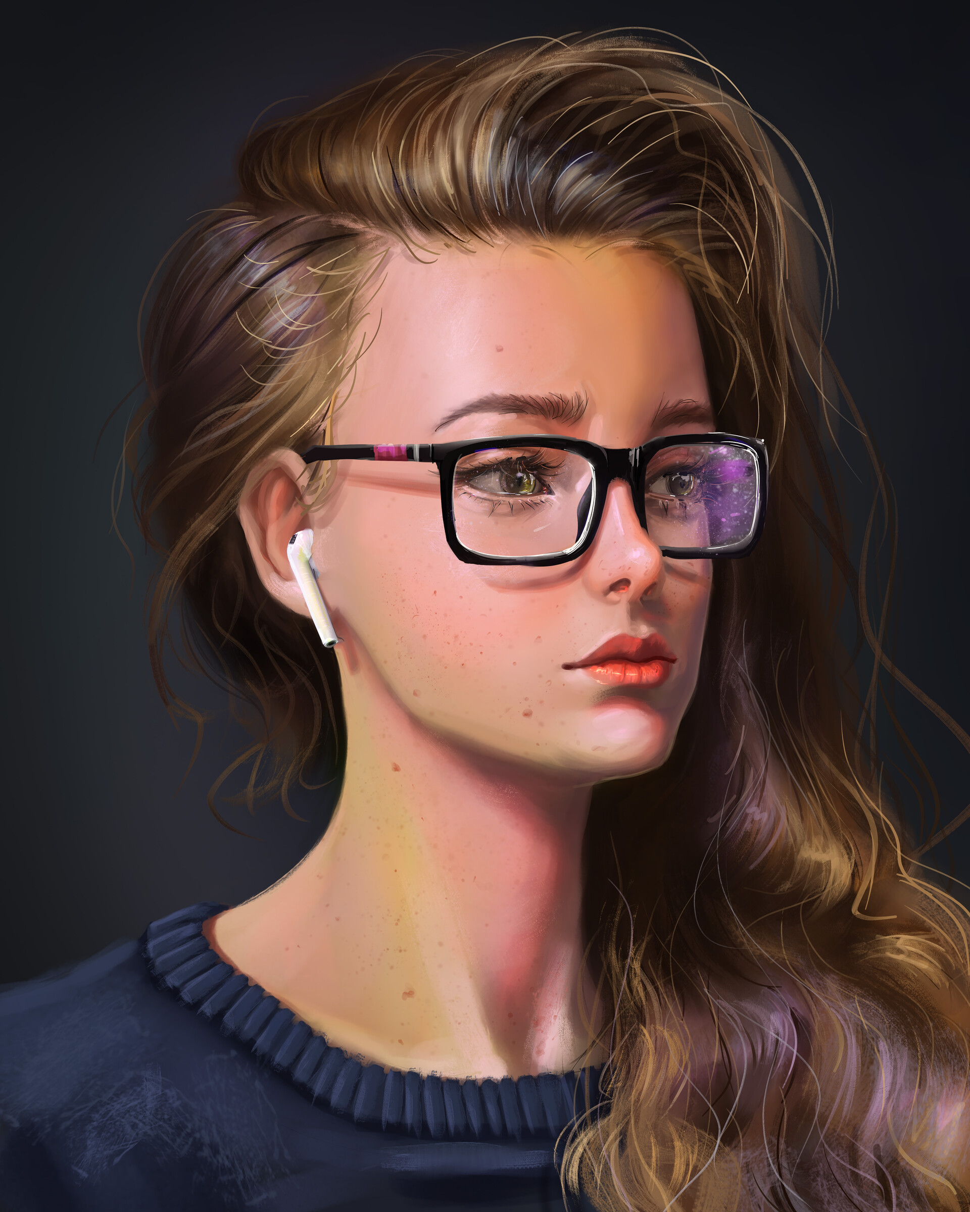 Artstation Glasses Girl