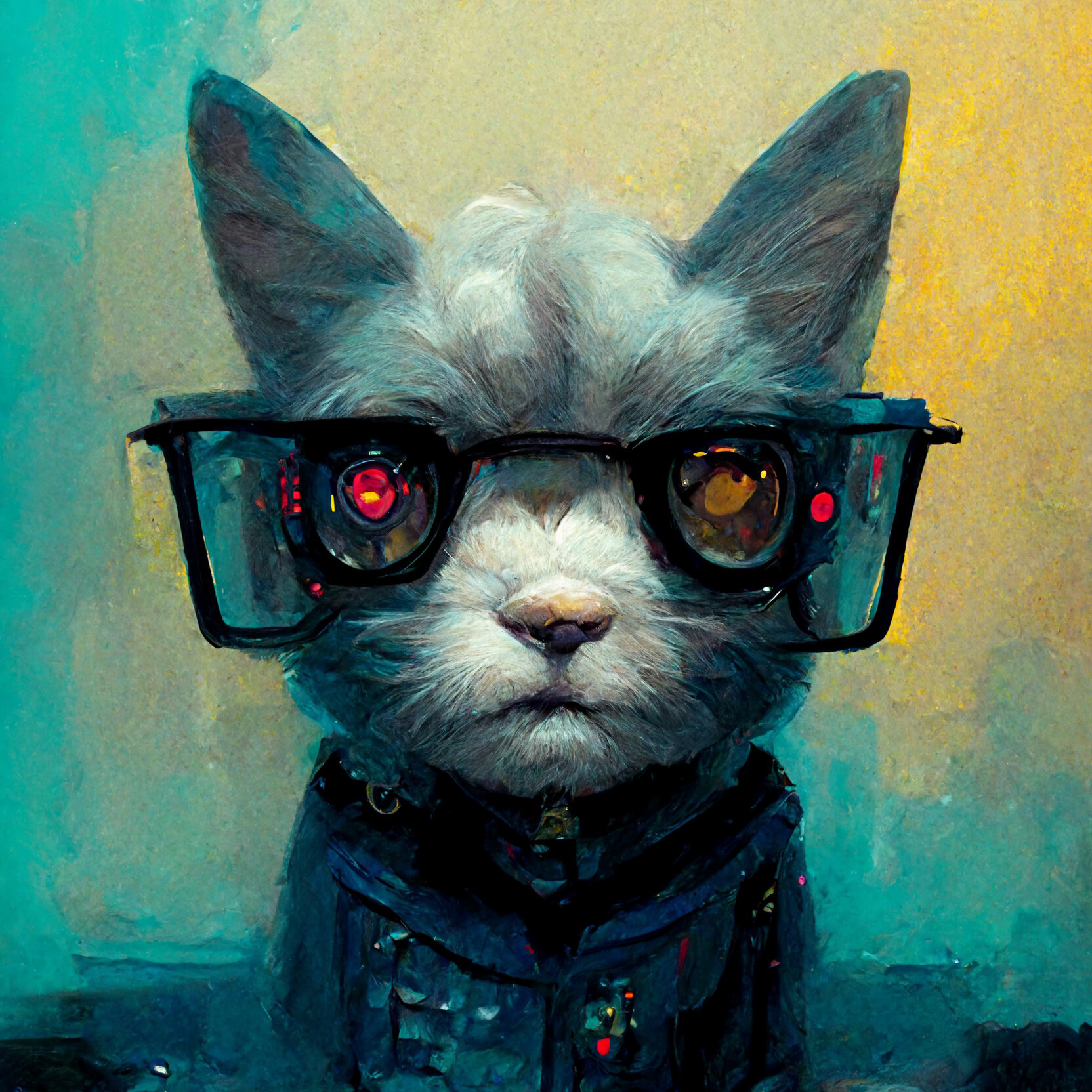 ArtStation - Cyber Hacker Cat.