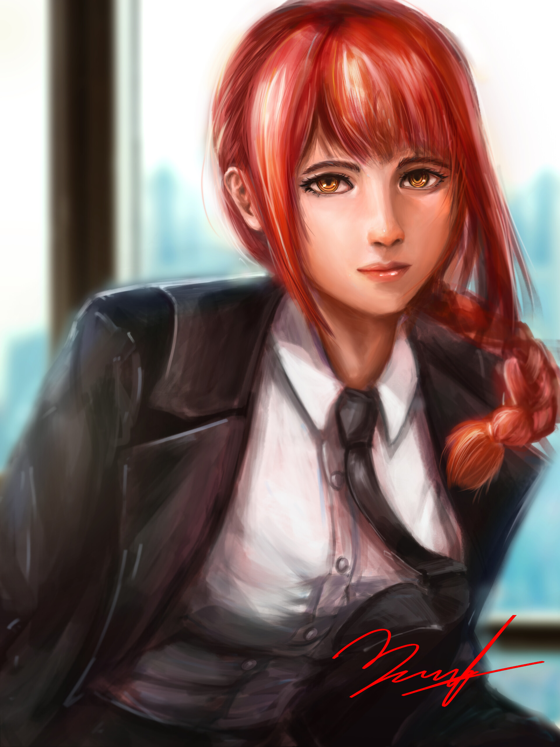 ArtStation - MAKIMA - CHAINSAWMAN PORTRAIT