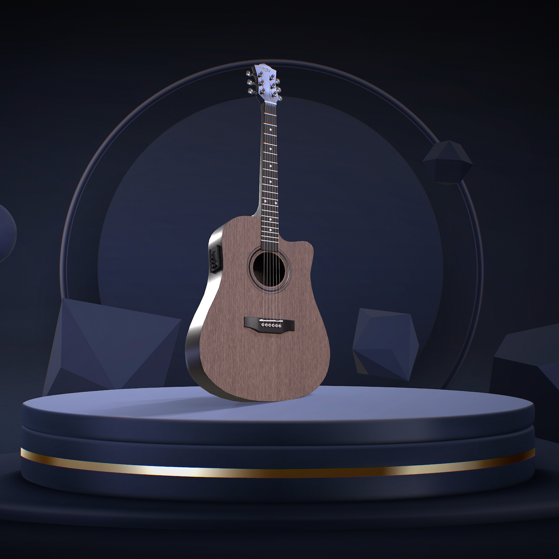 ArtStation - ACOUSTIC GUITAR IN 3D