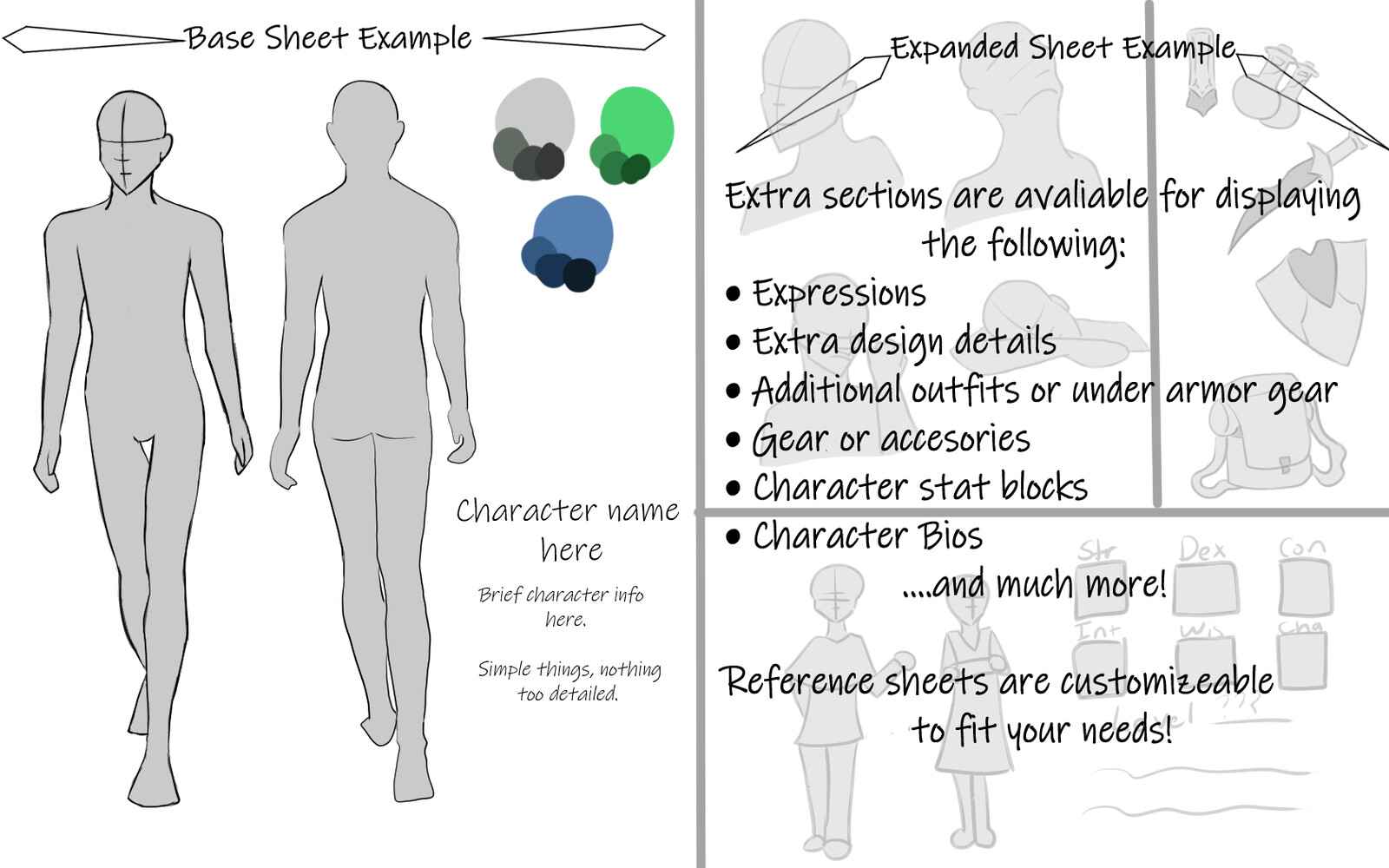 Lynx - Character Sheet examples- Filled in
