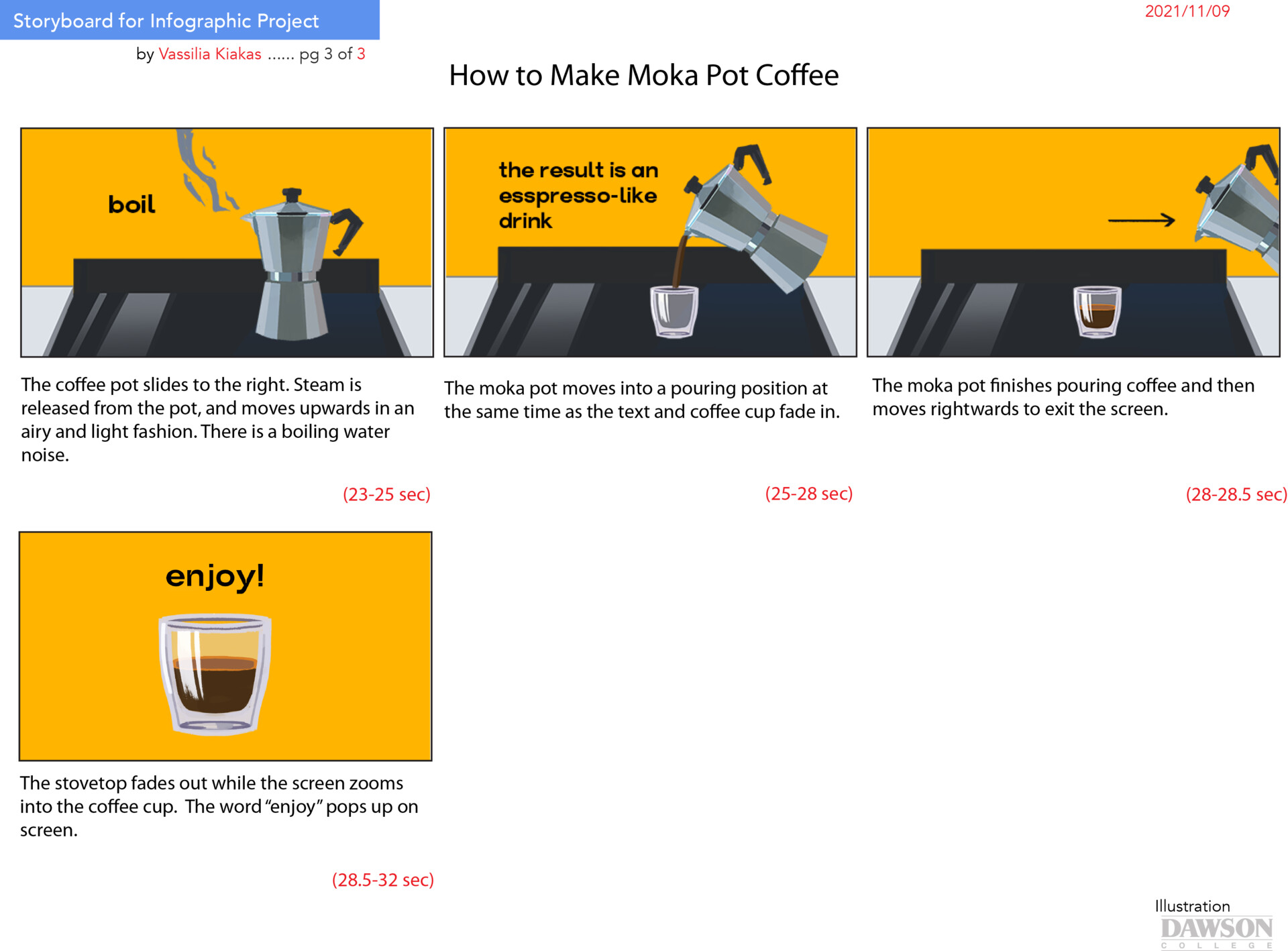Vassilia Kiakas - Coffee Motion Graphics Animation and Storyboard (2021)