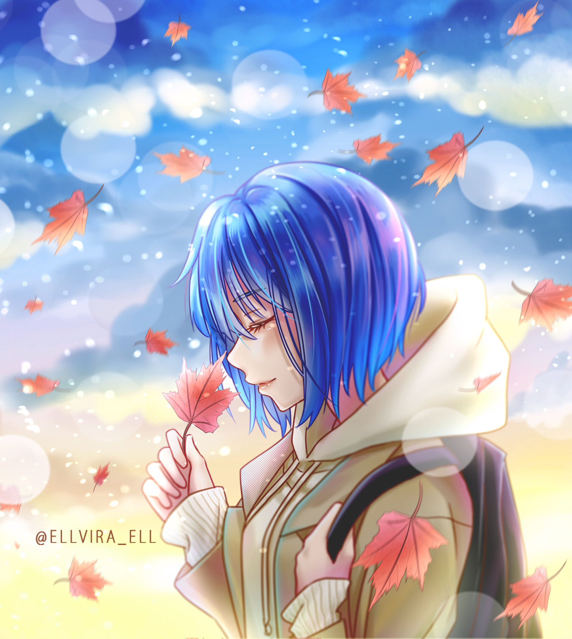 ArtStation - Blue haired girl