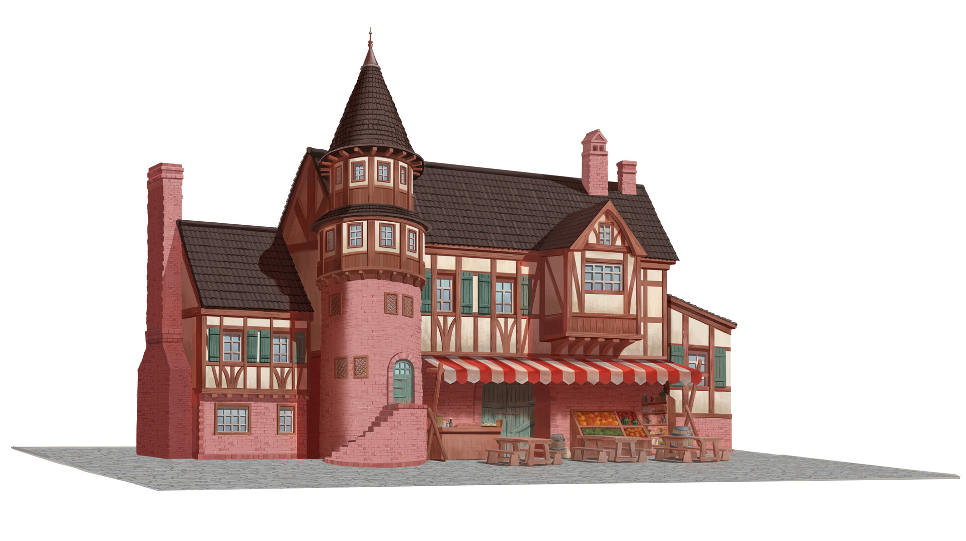 ArtStation - Medieval restaurant house