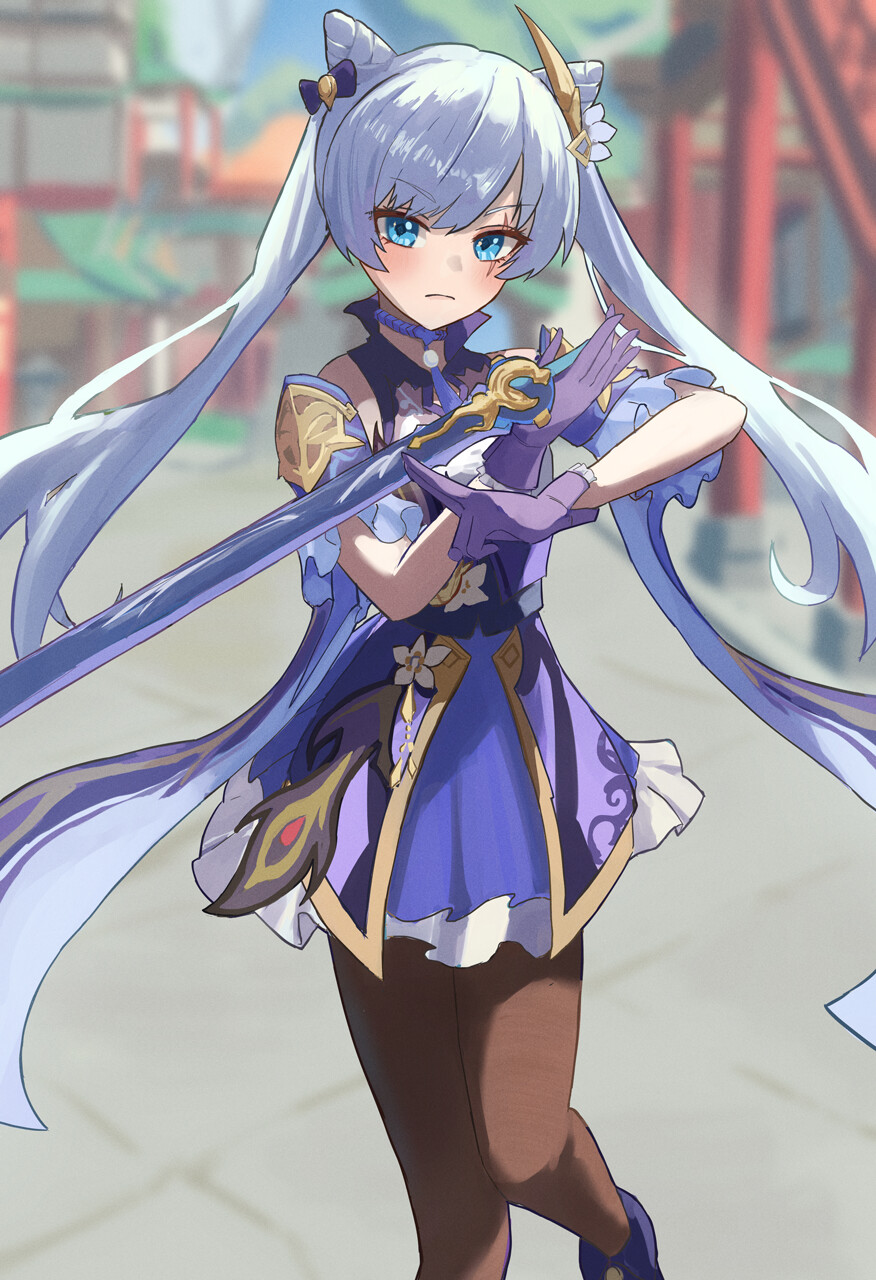 ArtStation - Genshin impact x RWBY Weiss Schnee cosplay as Keqing