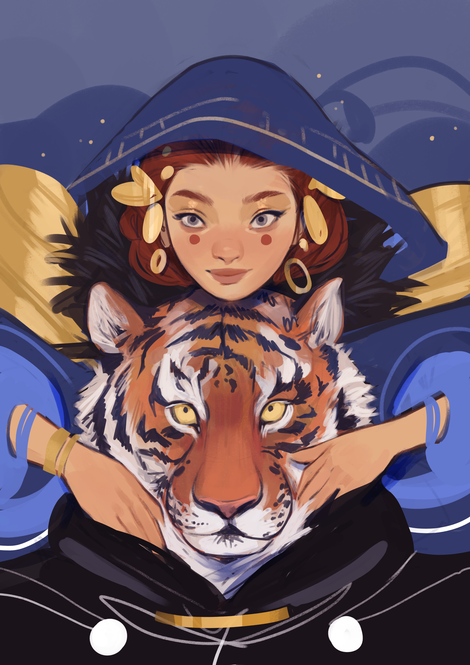 ArtStation - A Princess and her Tiger Master