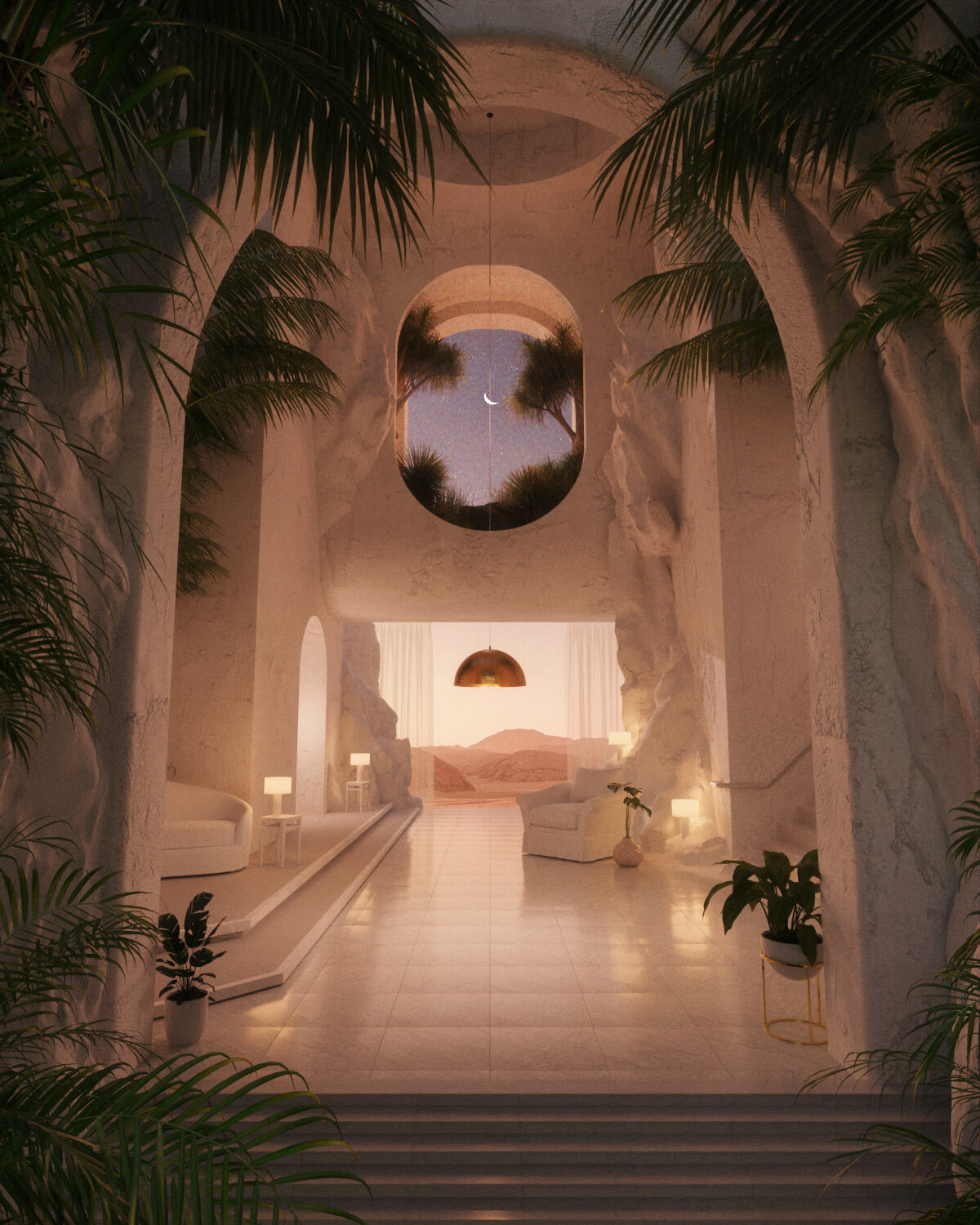 ArtStation - Desert Hotel Lobby