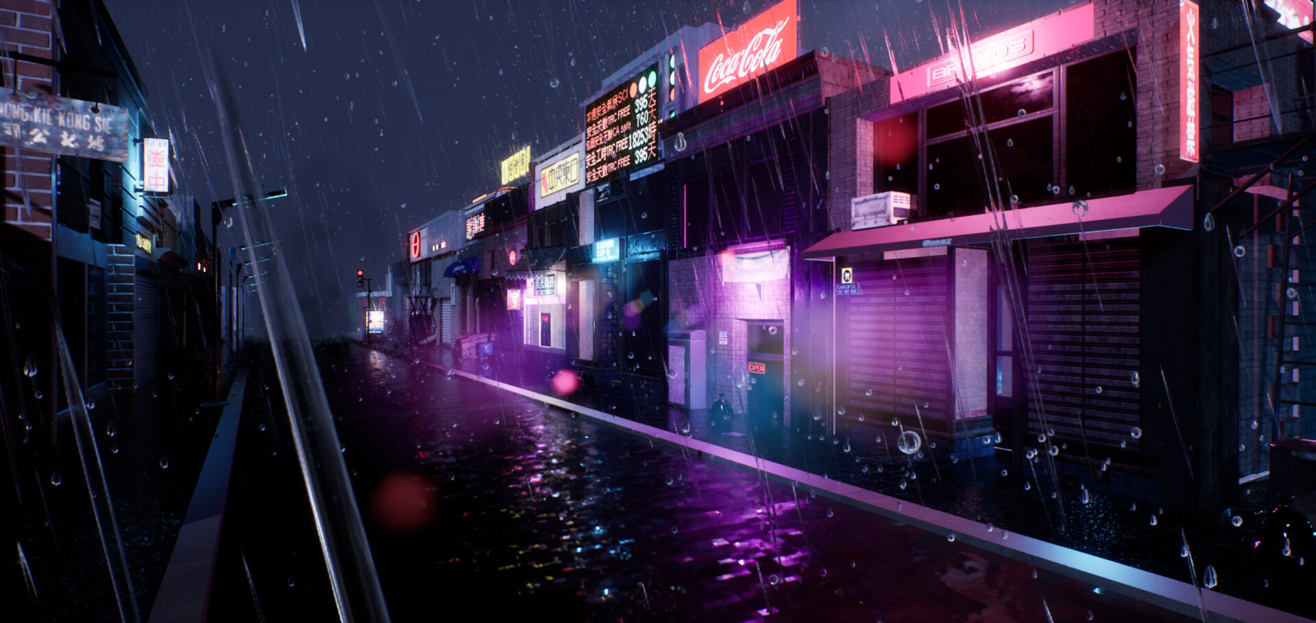 ArtStation - Rainy Cyberpunk City