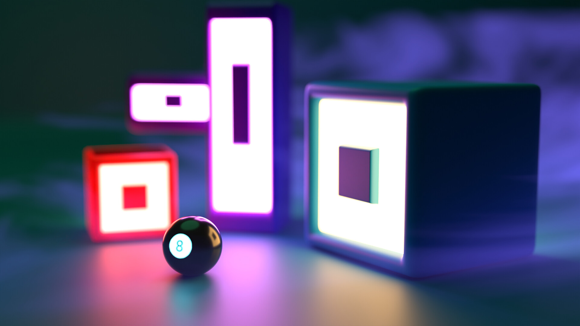 ArtStation - Cubes and Billardo Ball